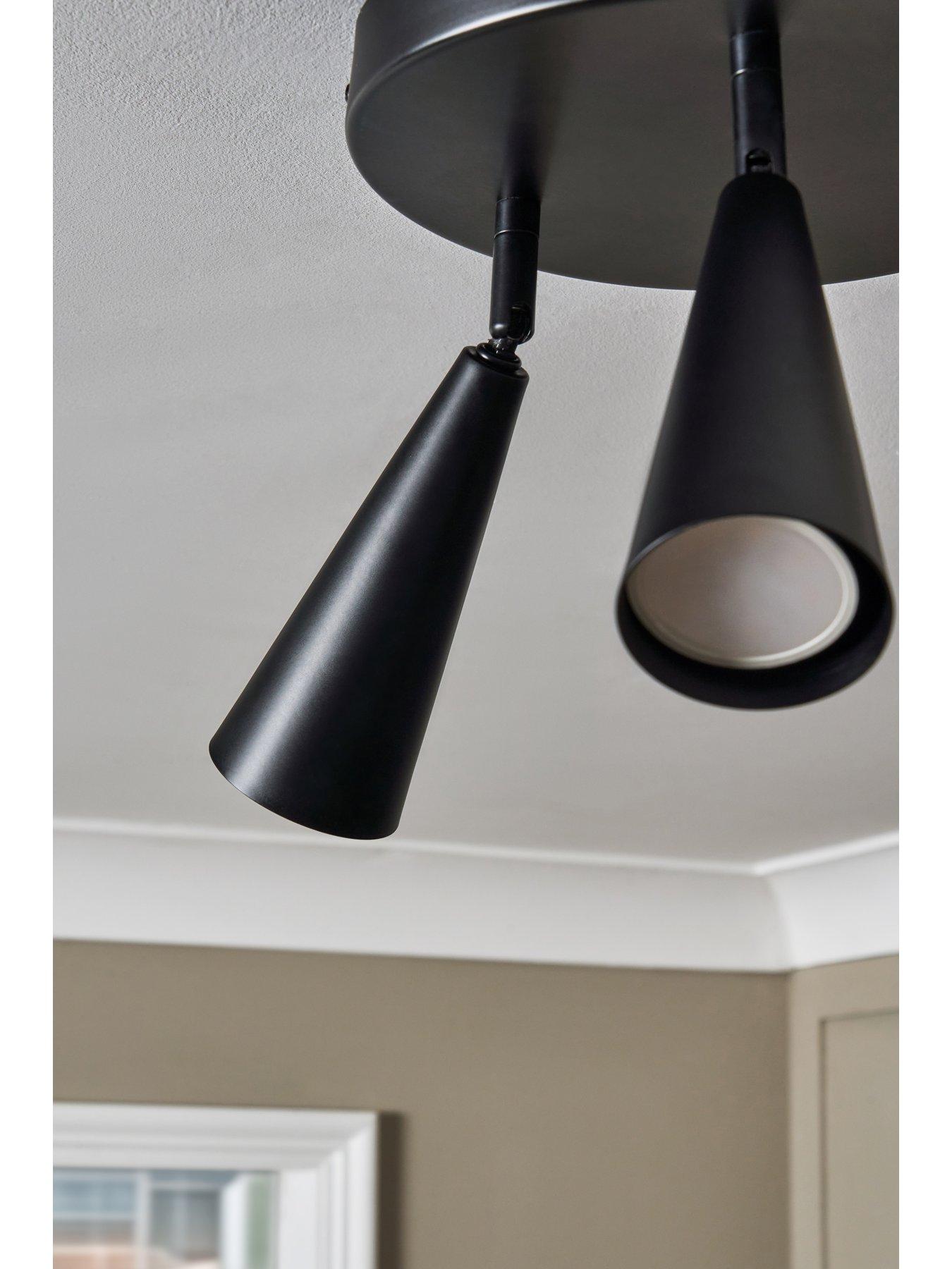 Very Home Cone 3 Light Flush | Very