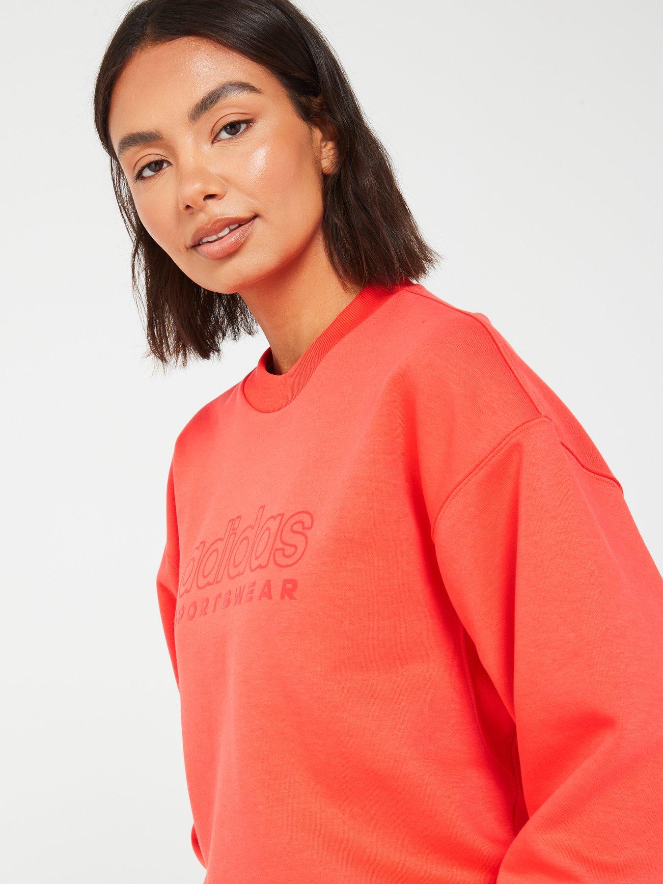 adidas Sportswear Womens All Season Crew Sweat - Bright Red | Very