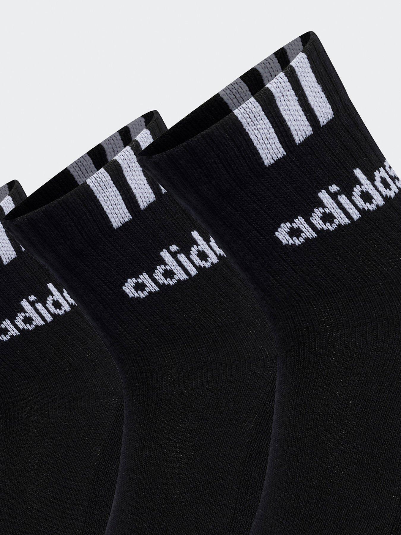 adidas Sportswear Unisex Cushioned 3 Stripe Linear Socks - 3 Pack ...