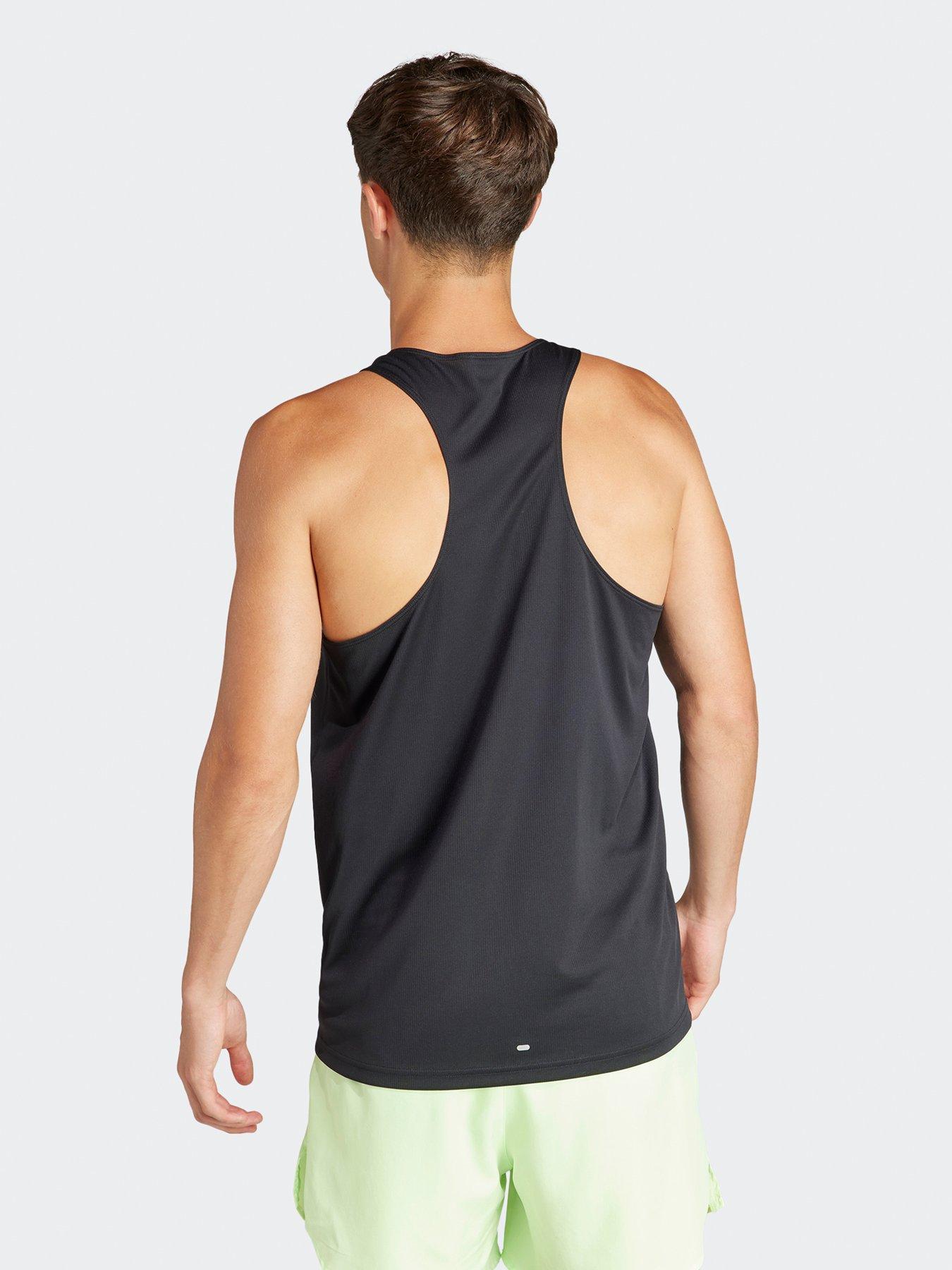 adidas Mens Running Run It Tank - Black/White | Very