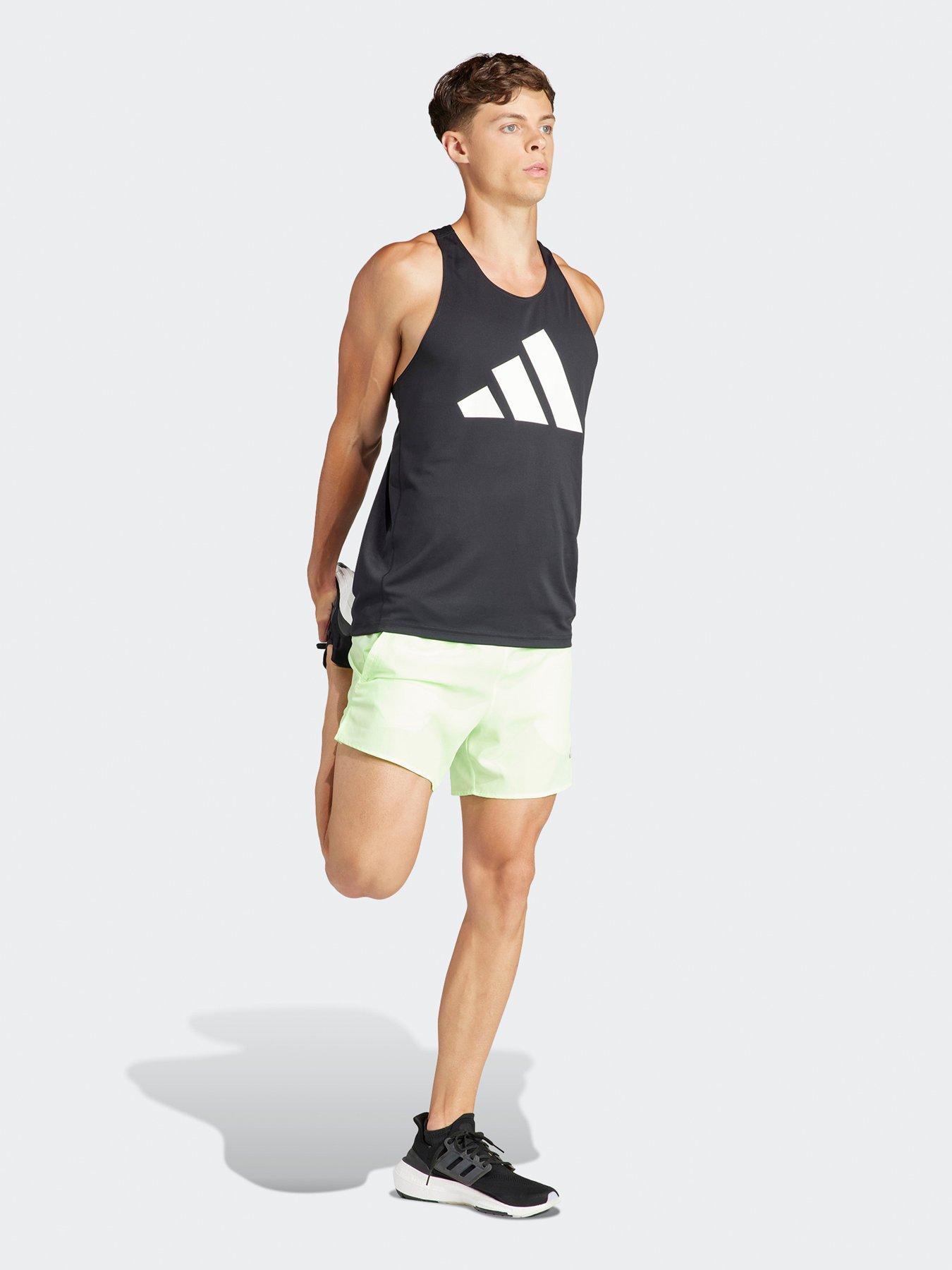 adidas Mens Running Run It Tank - Black/White | Very