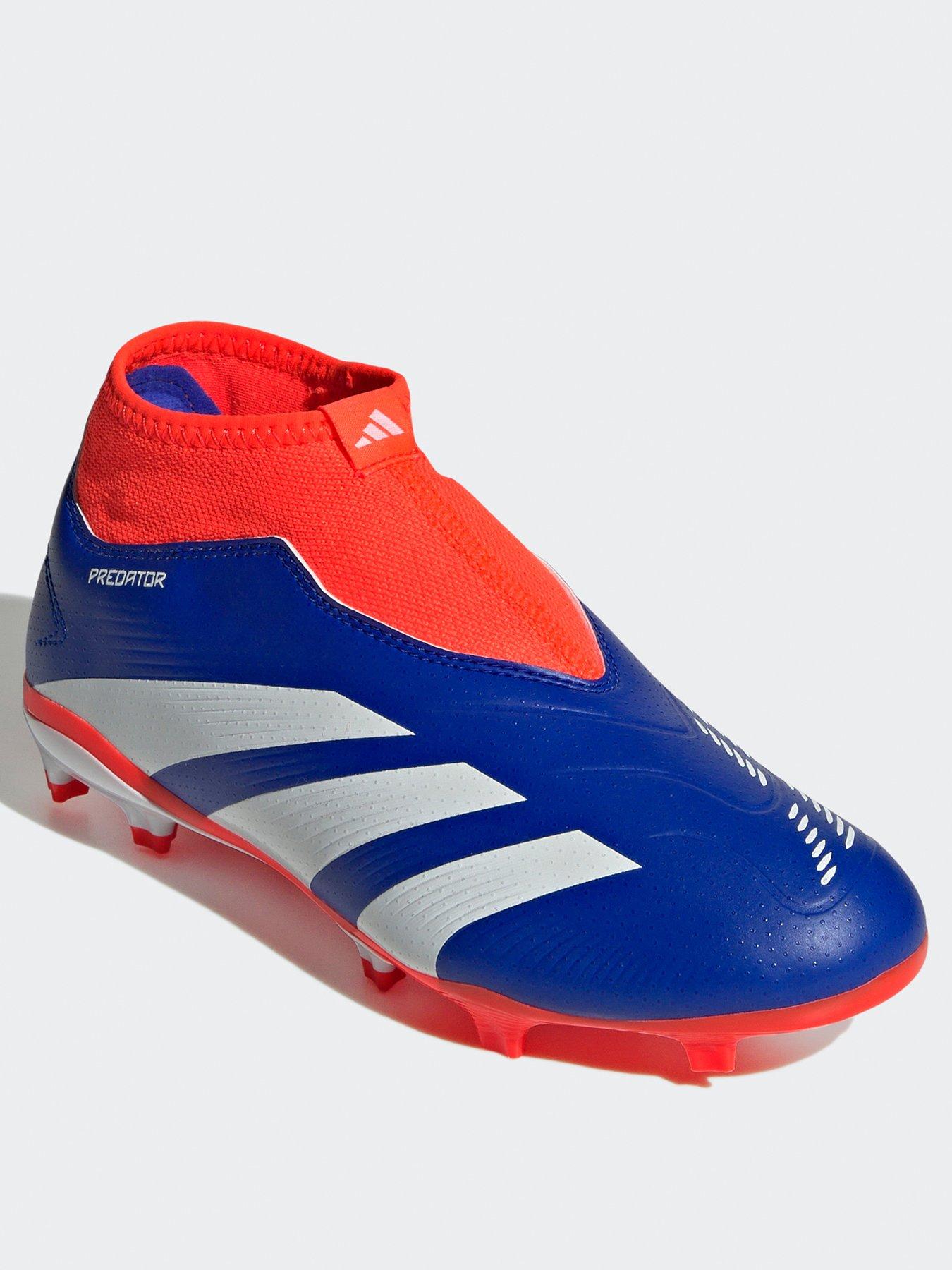 adidas Junior Predator League Laceless Firm Ground Football Boot - Blue ...