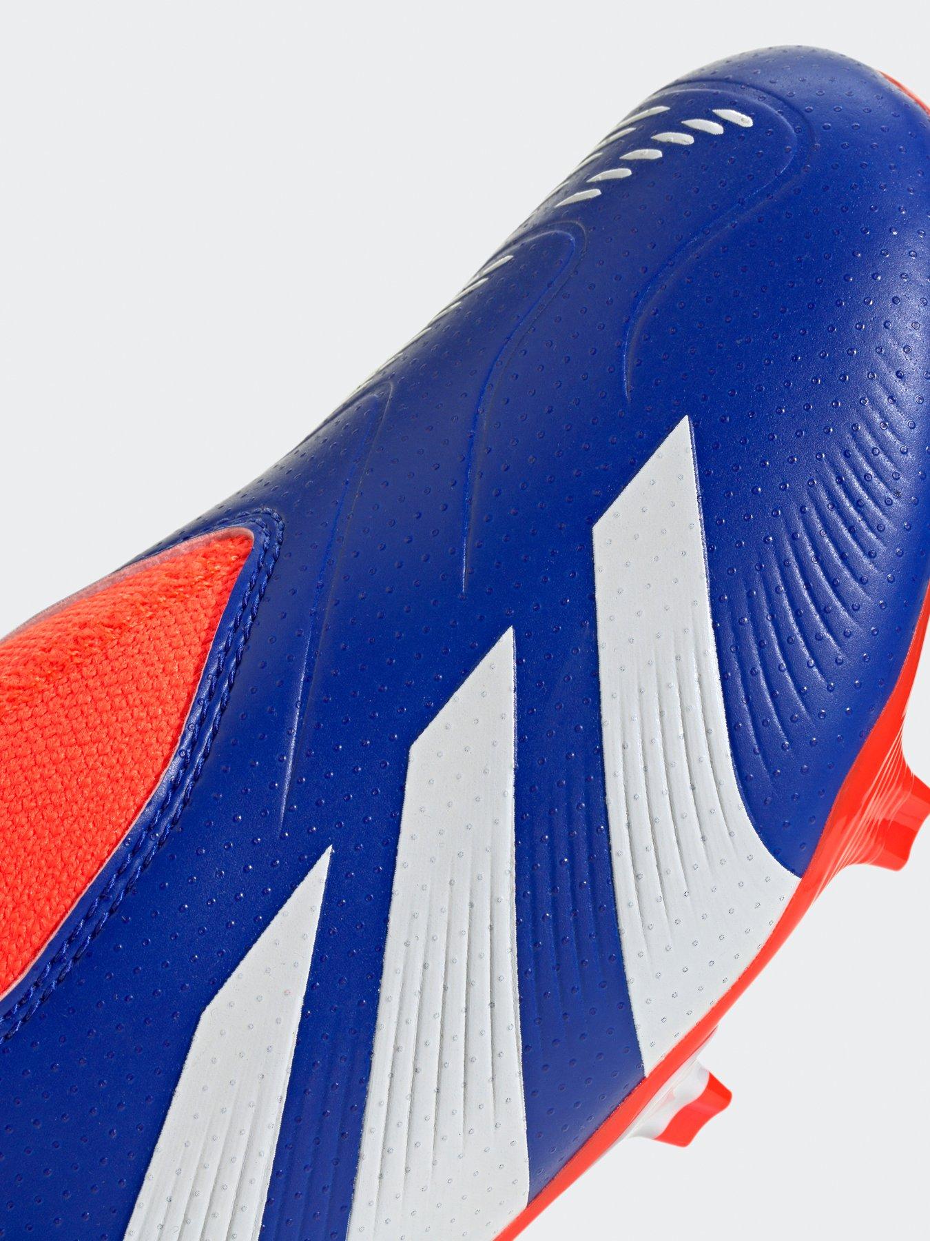 adidas Junior Predator League Laceless Firm Ground Football Boot - Blue ...