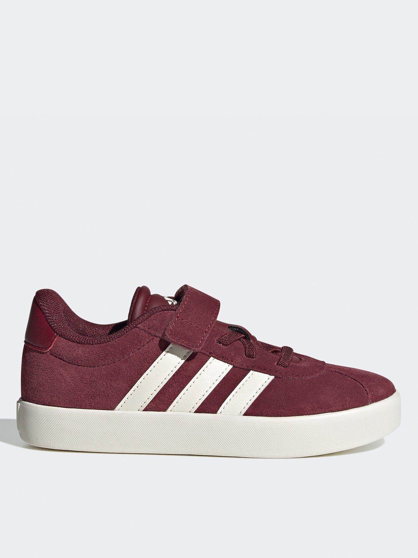 adidas Sportswear Kid's Vl Court 3.0 Elasticated Trainers - Dark Red ...
