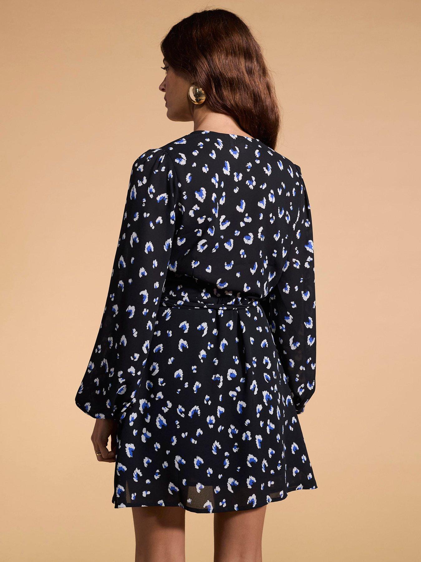 Dancing Leopard Leopard Print Mini Dress - Black | Very