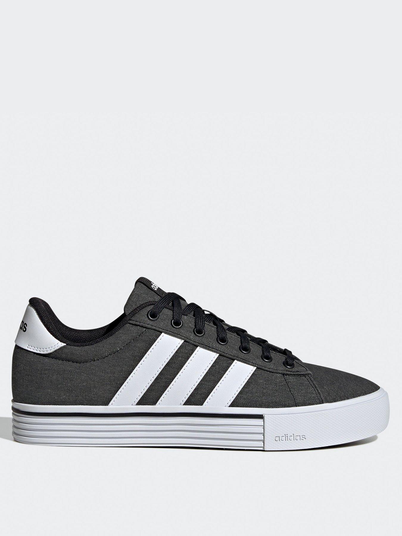 adidas Sportswear Men's Canvas Daily 4.0 Trainers - Black/White | Very