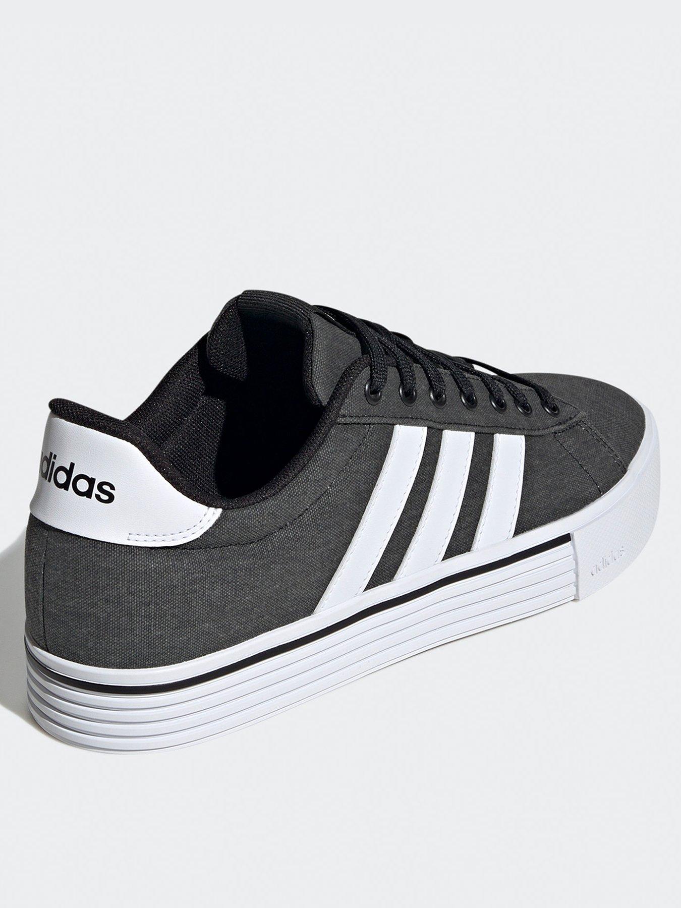 adidas Sportswear Men's Canvas Daily 4.0 Trainers - Black/White | Very