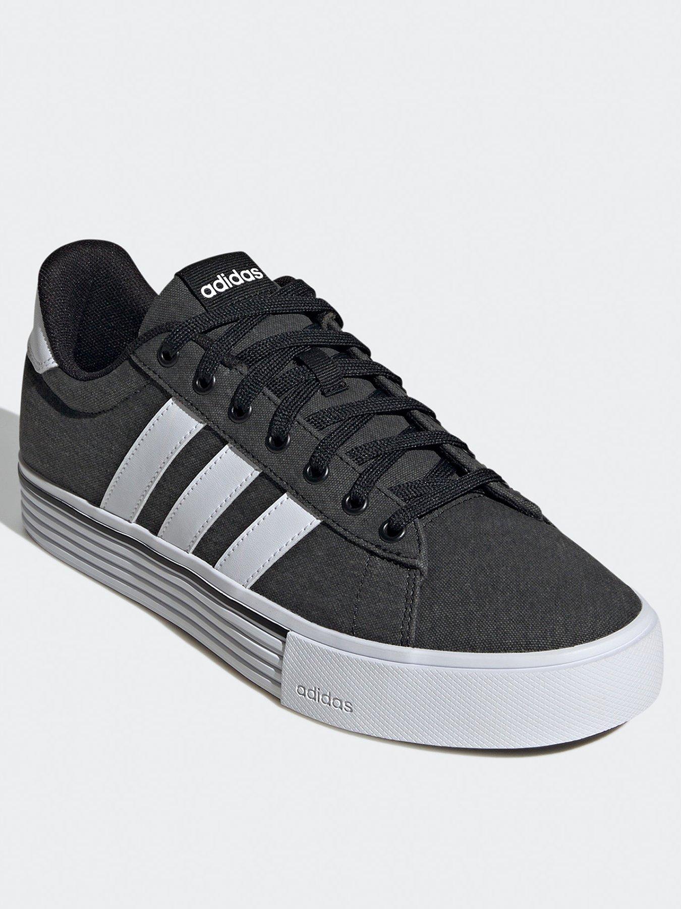 adidas Sportswear Men's Canvas Daily 4.0 Trainers - Black/White | Very