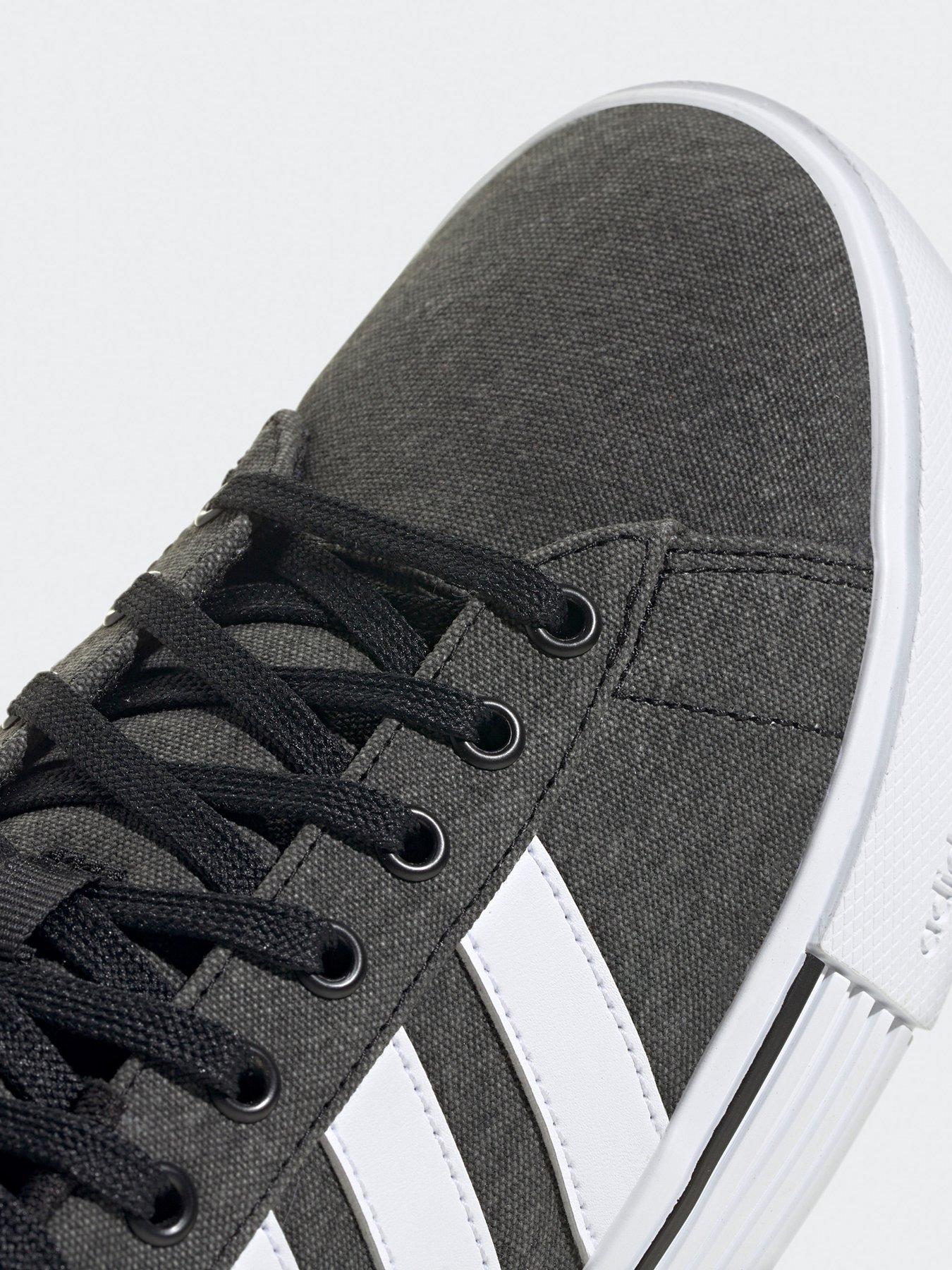 adidas Sportswear Men's Canvas Daily 4.0 Trainers - Black/White | Very