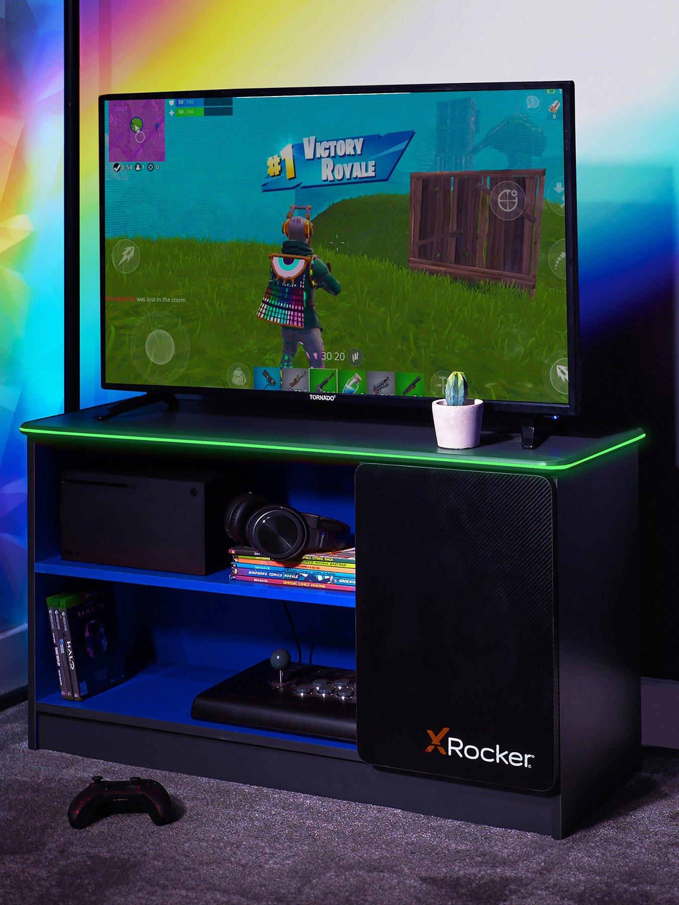 X Rocker Carbon-tek TV Media Cabinet with Neo Fibre LED Lighting | Very