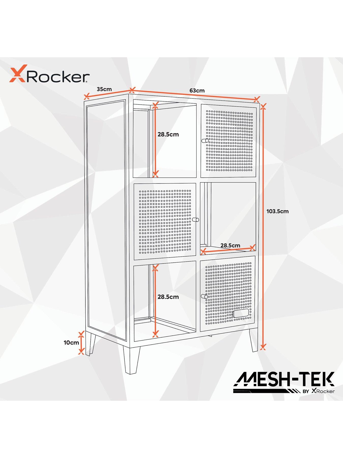 X Rocker Mesh-tek Tall 6 Cube Storage and Display Unit | Very
