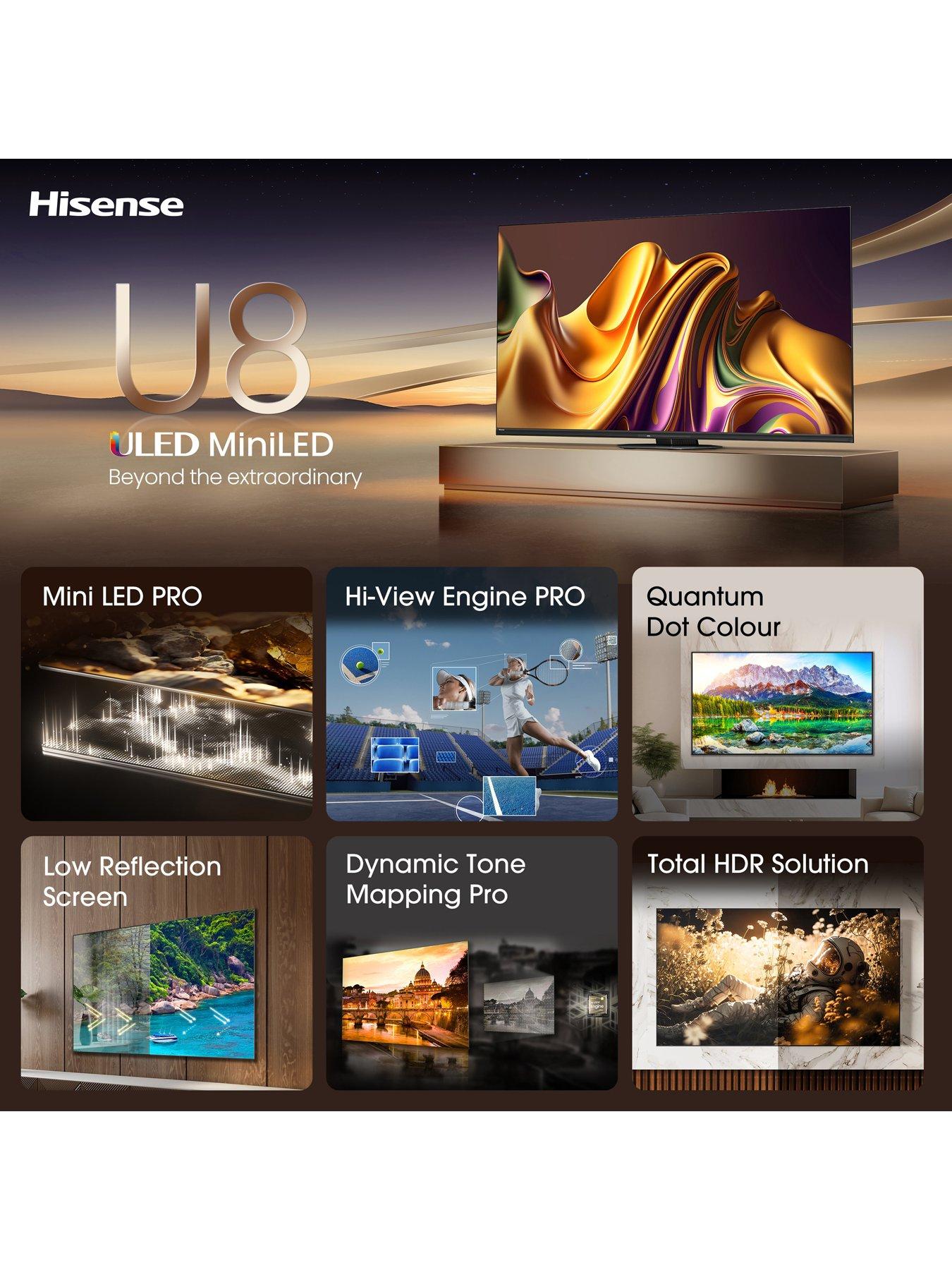 Hisense 65U8NQTUK, 65-inch, Mini LED, Smart TV | Very