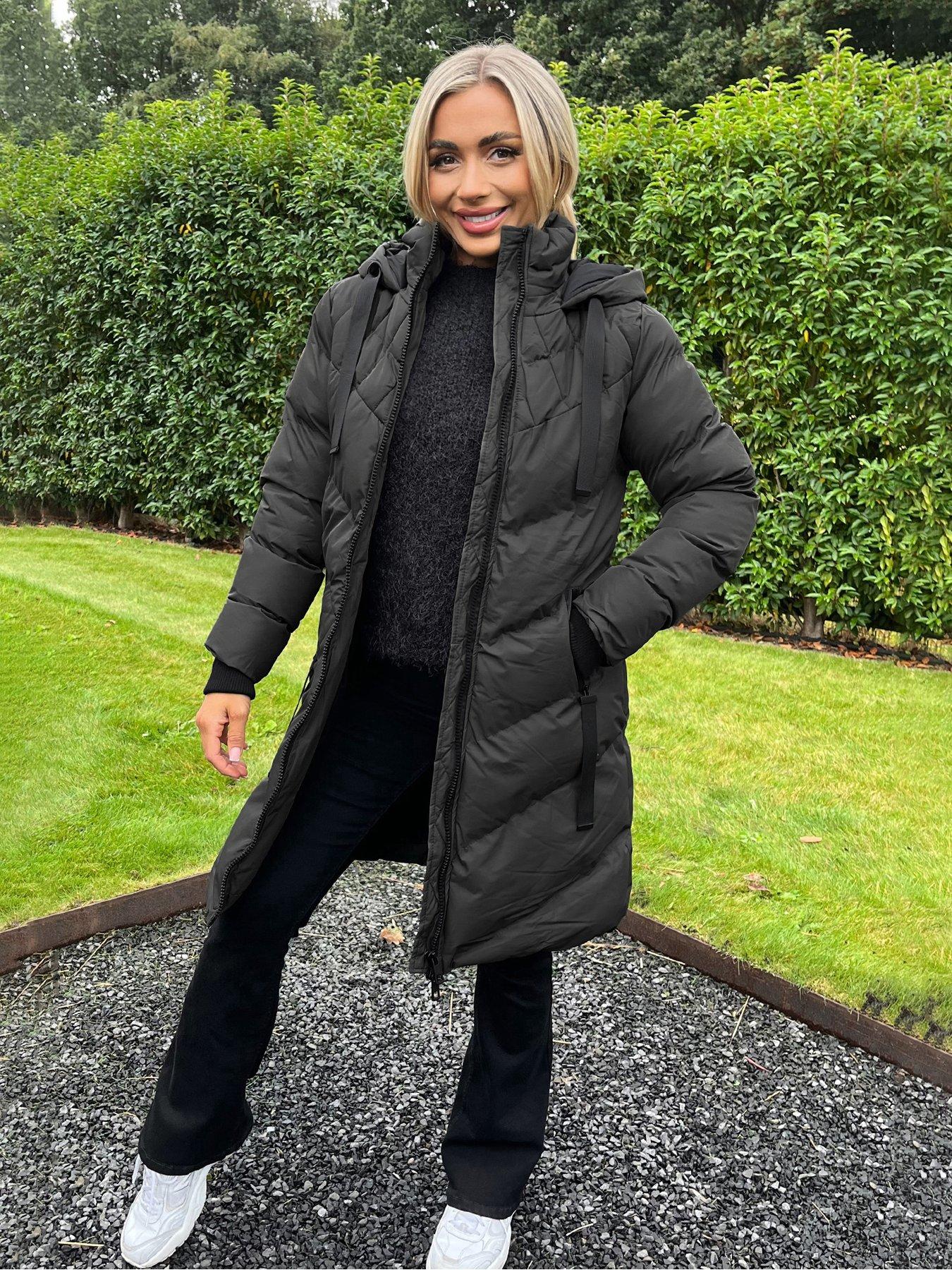 AX PARIS CURVE Padded Coat - Black | Very