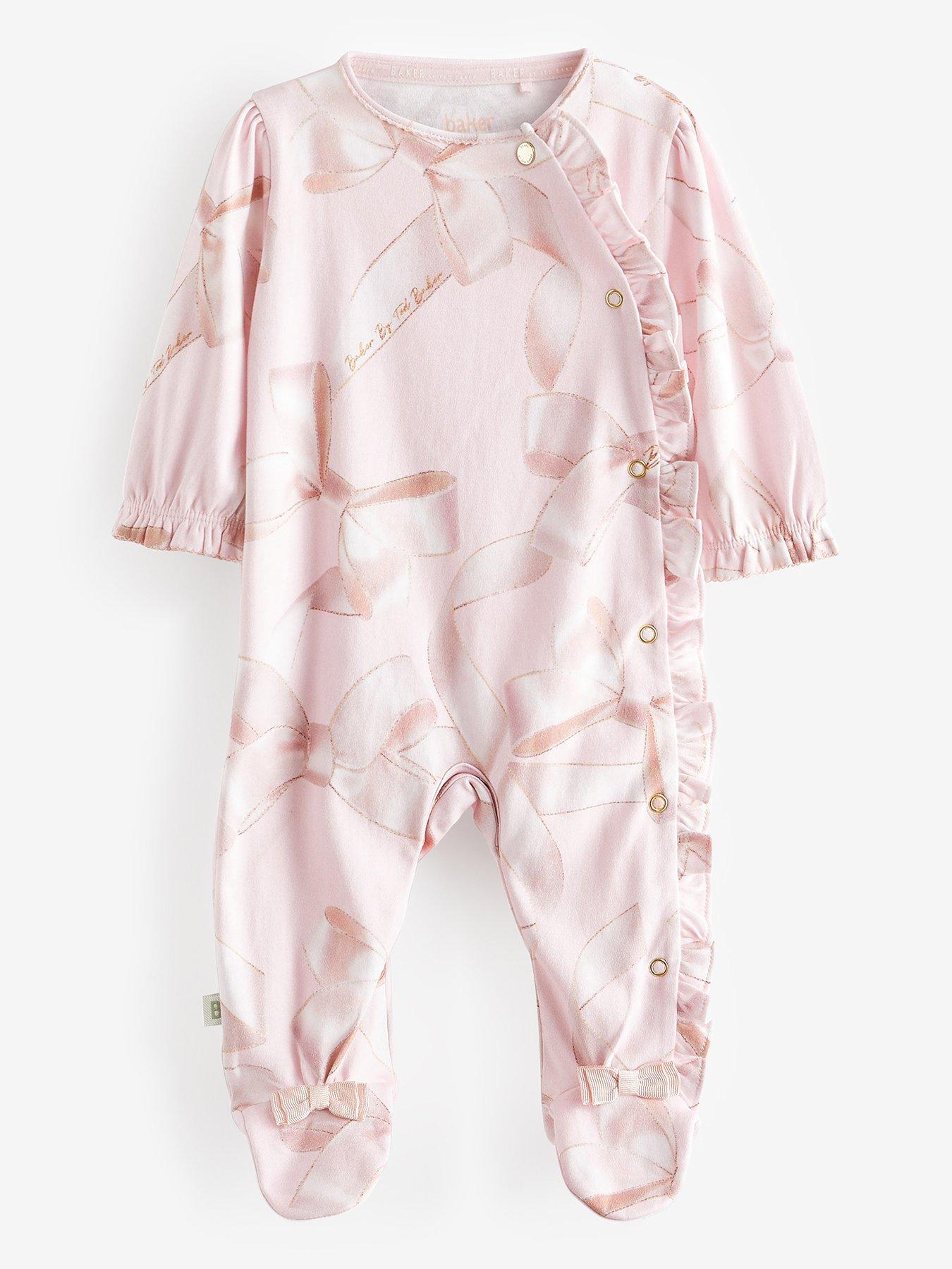 Ted Baker Baby Girls 3 Pack Sleepsuit - Pink | Very