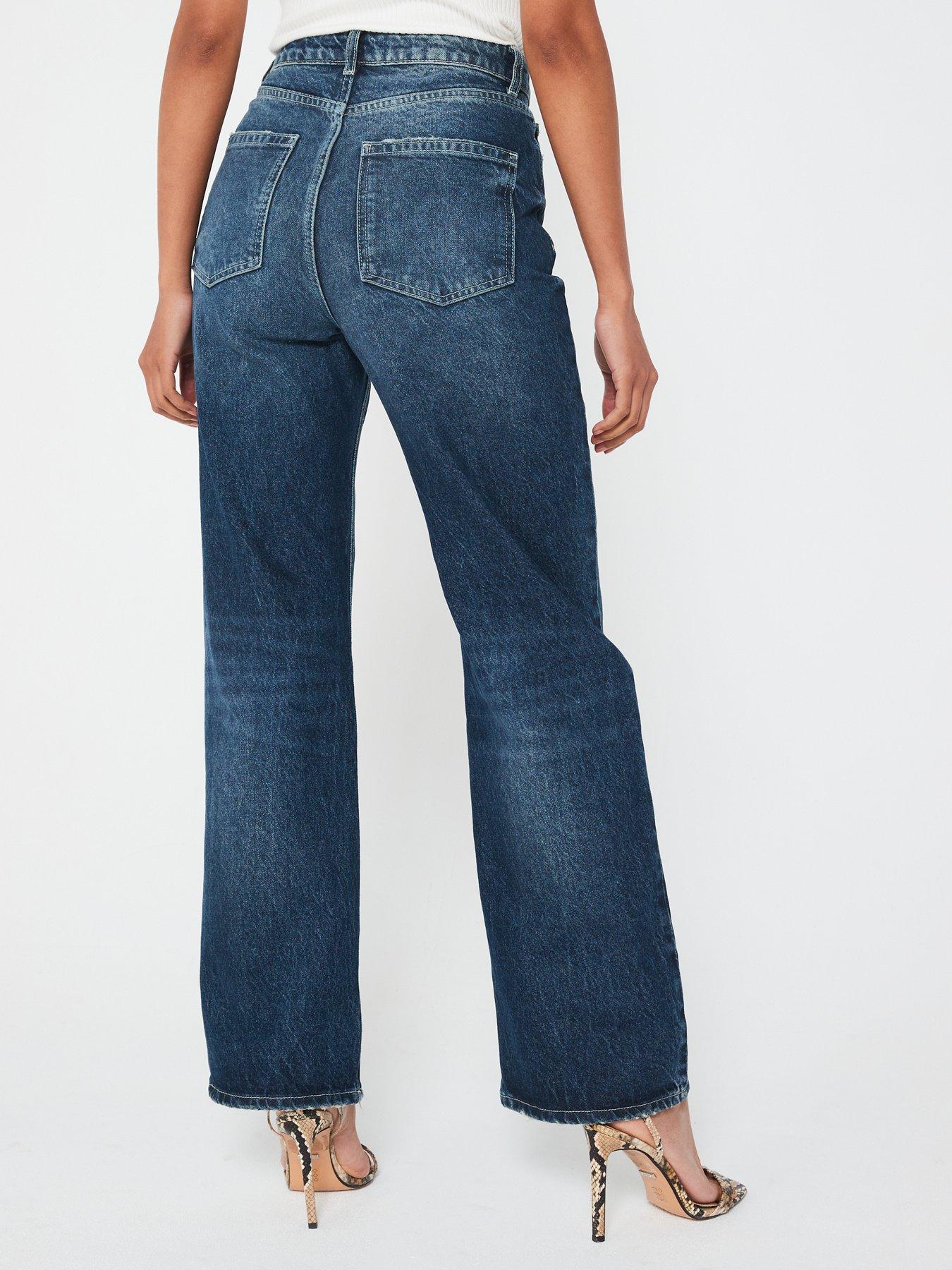 V by Very High Waist Wide Jeans - Dark Wash | Very