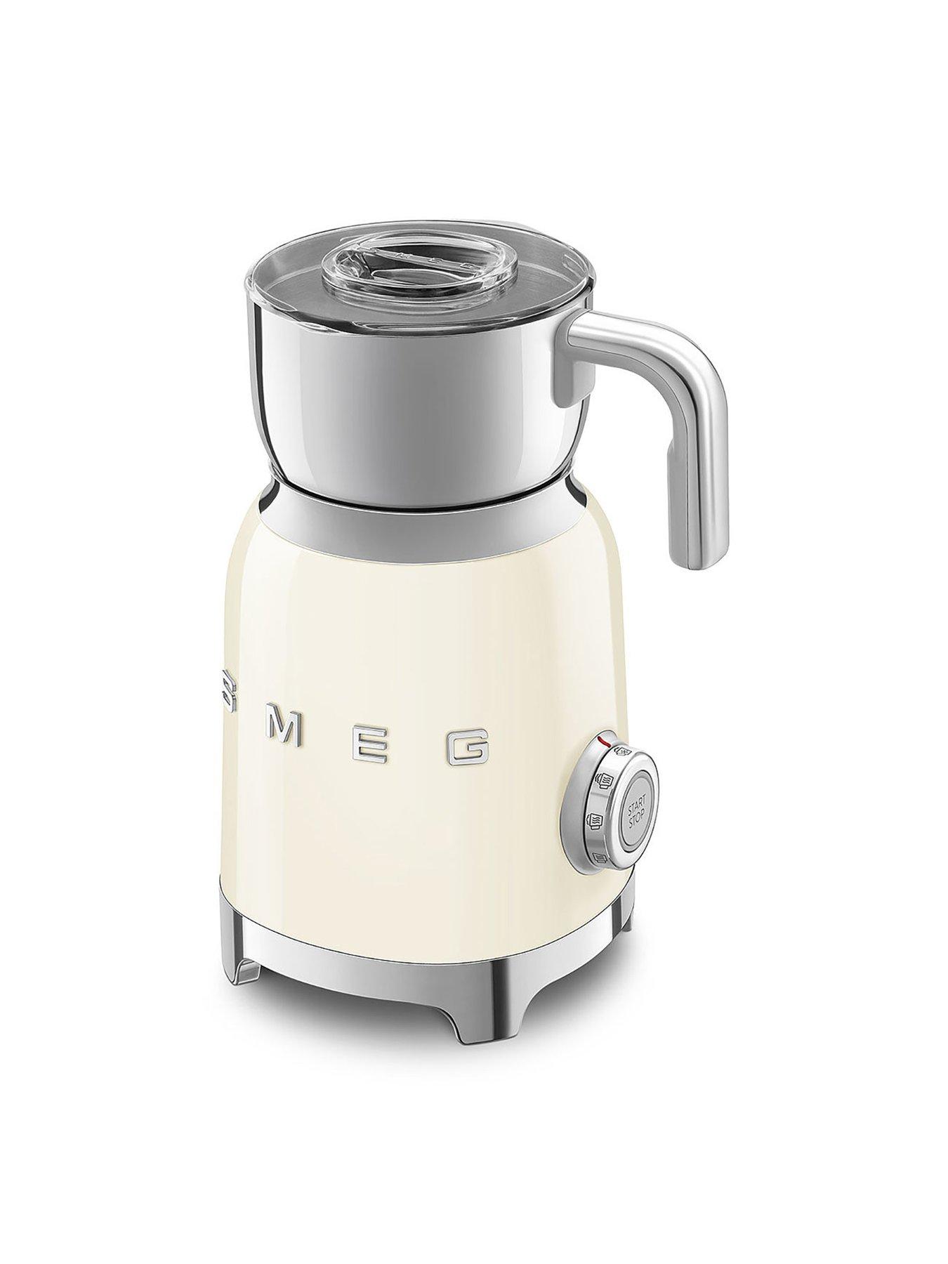 Smeg MFF11 Milk Frother with Tritan™ Renew Lid - Cream | Very