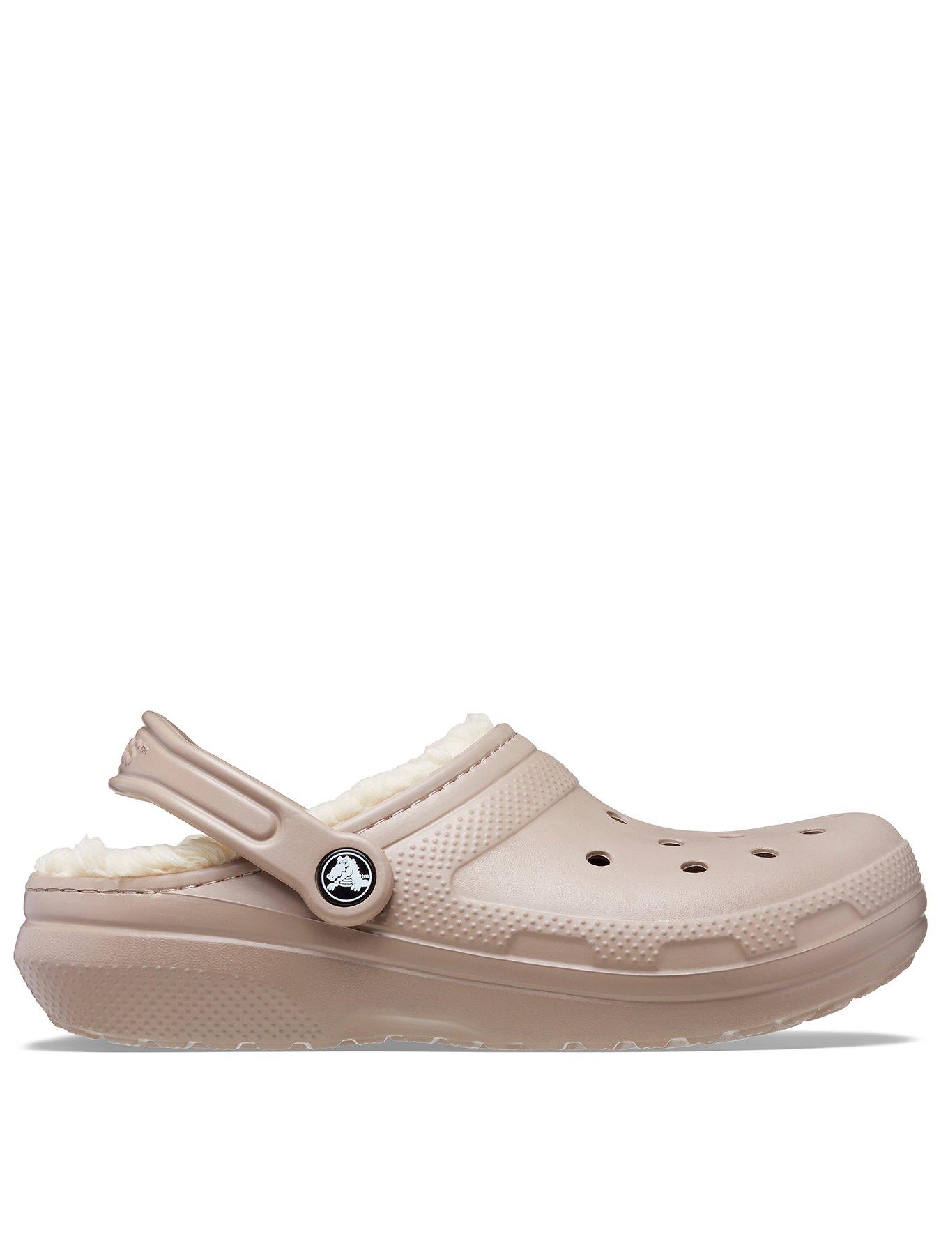Crocs Men's Classic Lined Clog Slipper - Beige | Very