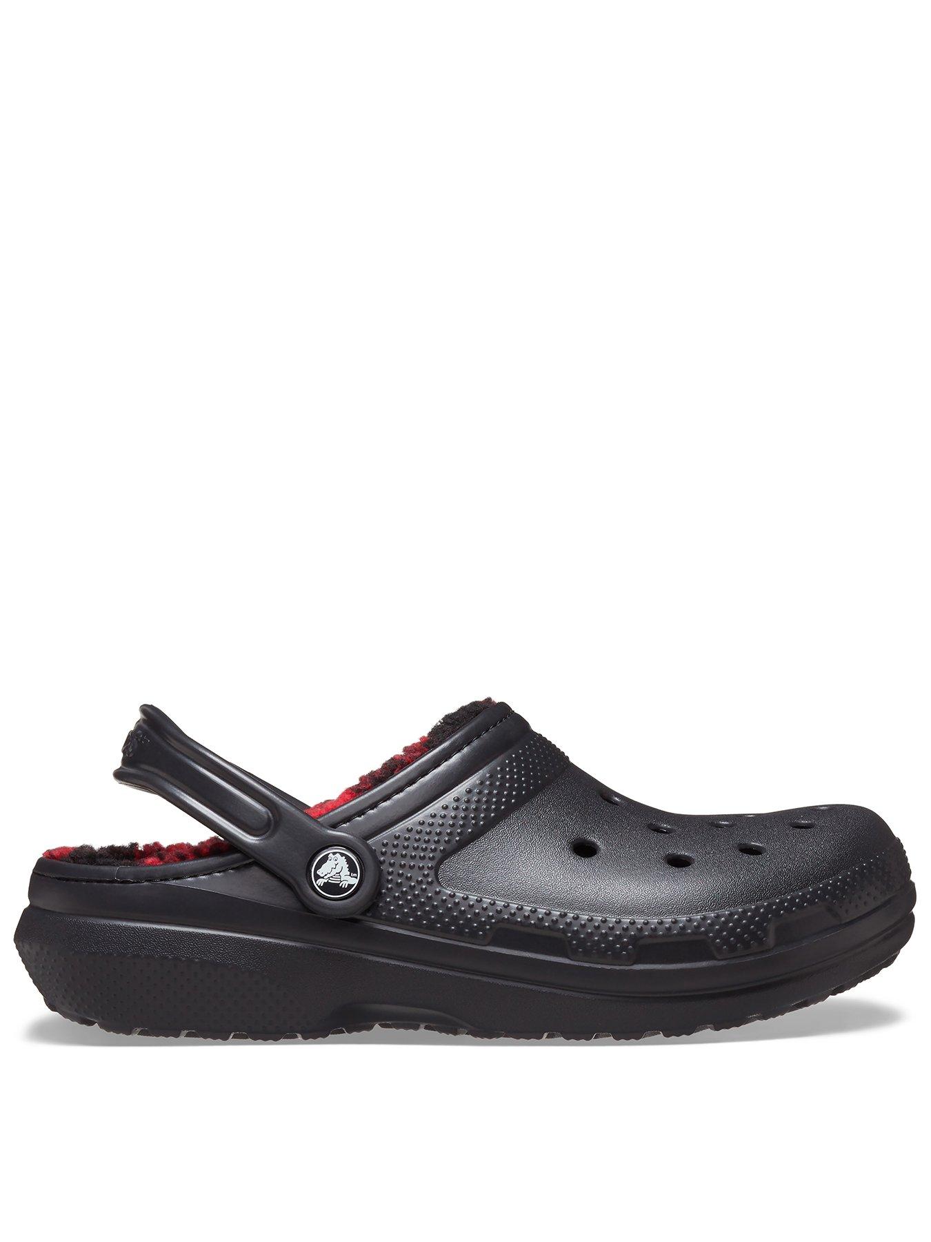 Crocs Men's Classic Lined Buffalo Check Clog Sandals - Black | Very