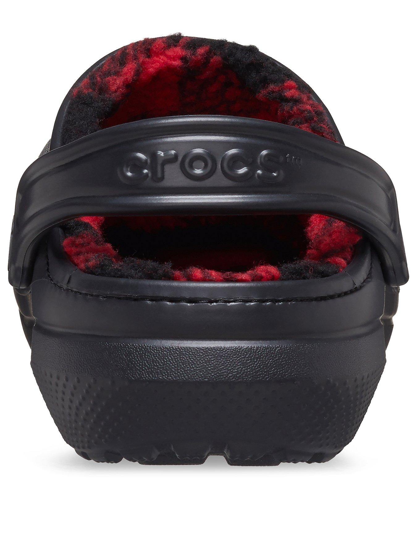 Crocs Men's Classic Lined Buffalo Check Clog Sandals - Black | Very