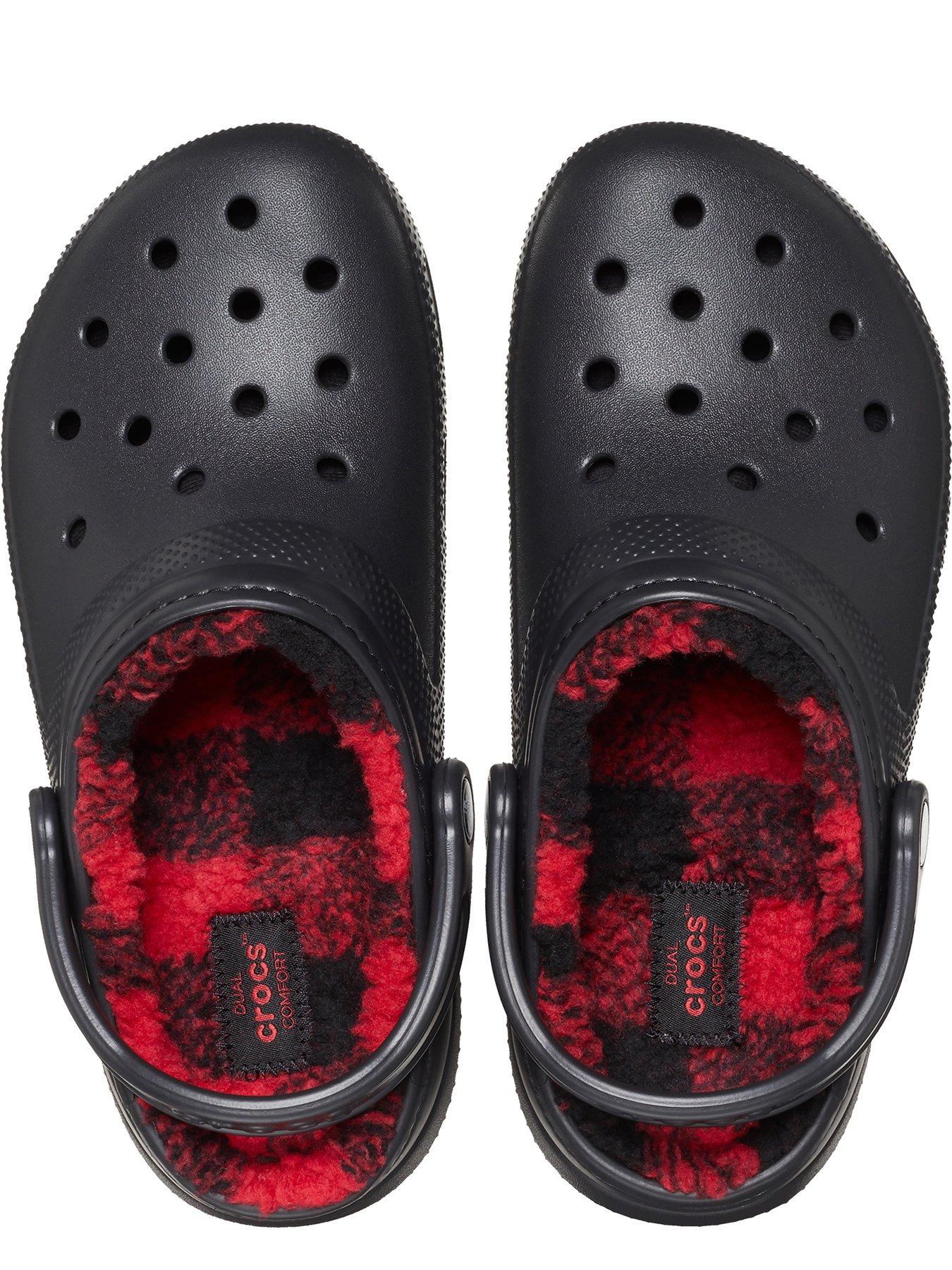 Crocs Men's Classic Lined Buffalo Check Clog Sandals - Black | Very
