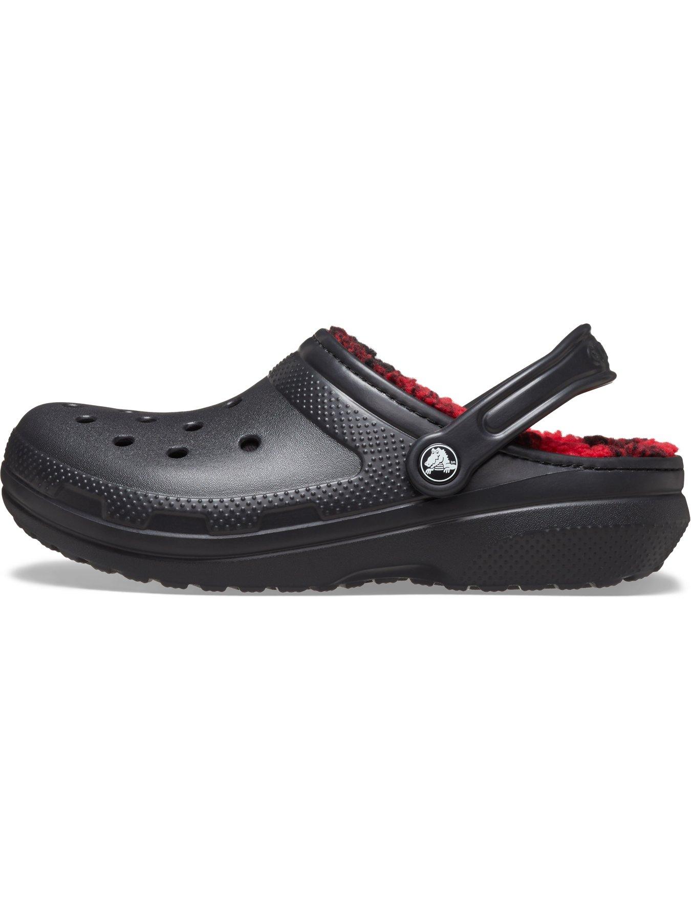 Crocs Men's Classic Lined Buffalo Check Clog Sandals - Black | Very