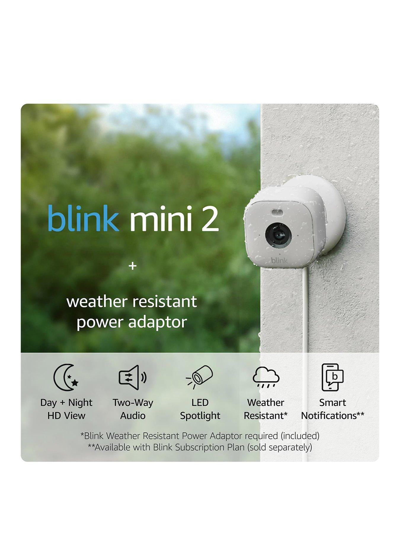 Blink Mini 2 2-Cam + 2 Weather Resistant Adapters | very.co.uk