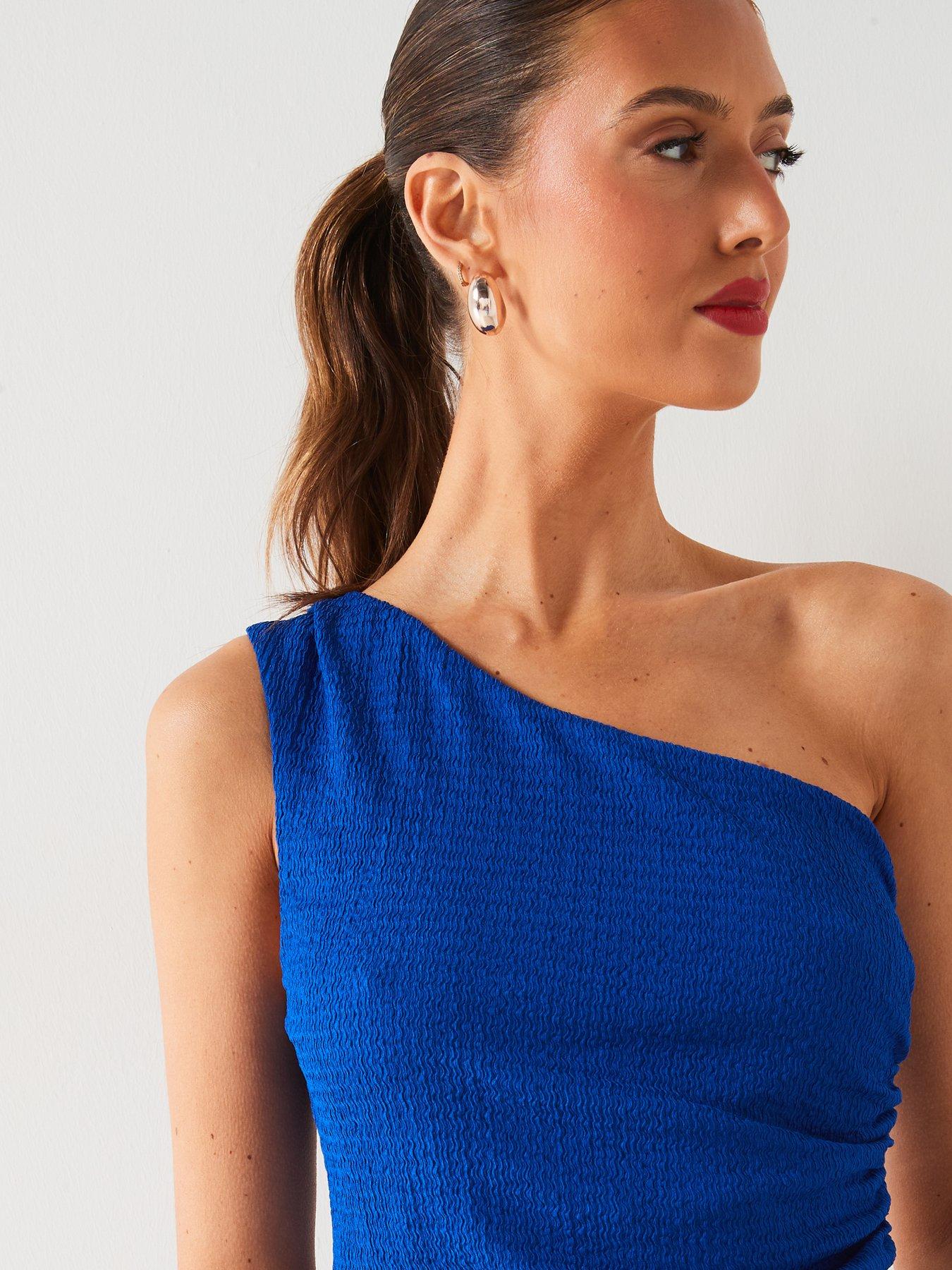 Mango Blue One Shoulder Top | Very