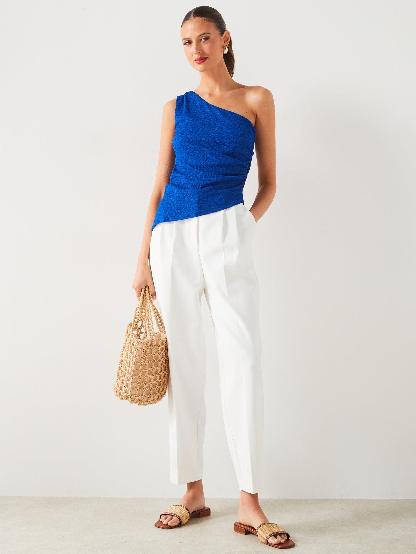 Mango Blue One Shoulder Top | Very