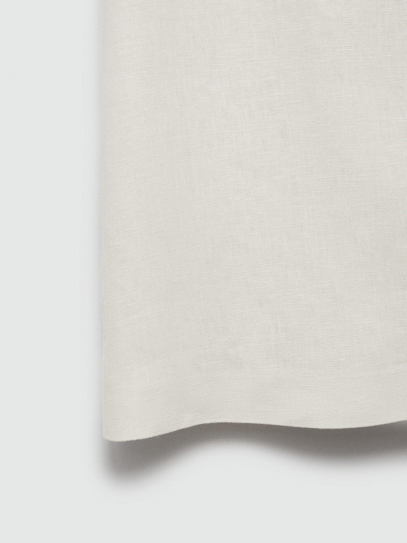 Mango Linen Dress With Contrasting Details | Very.co.uk