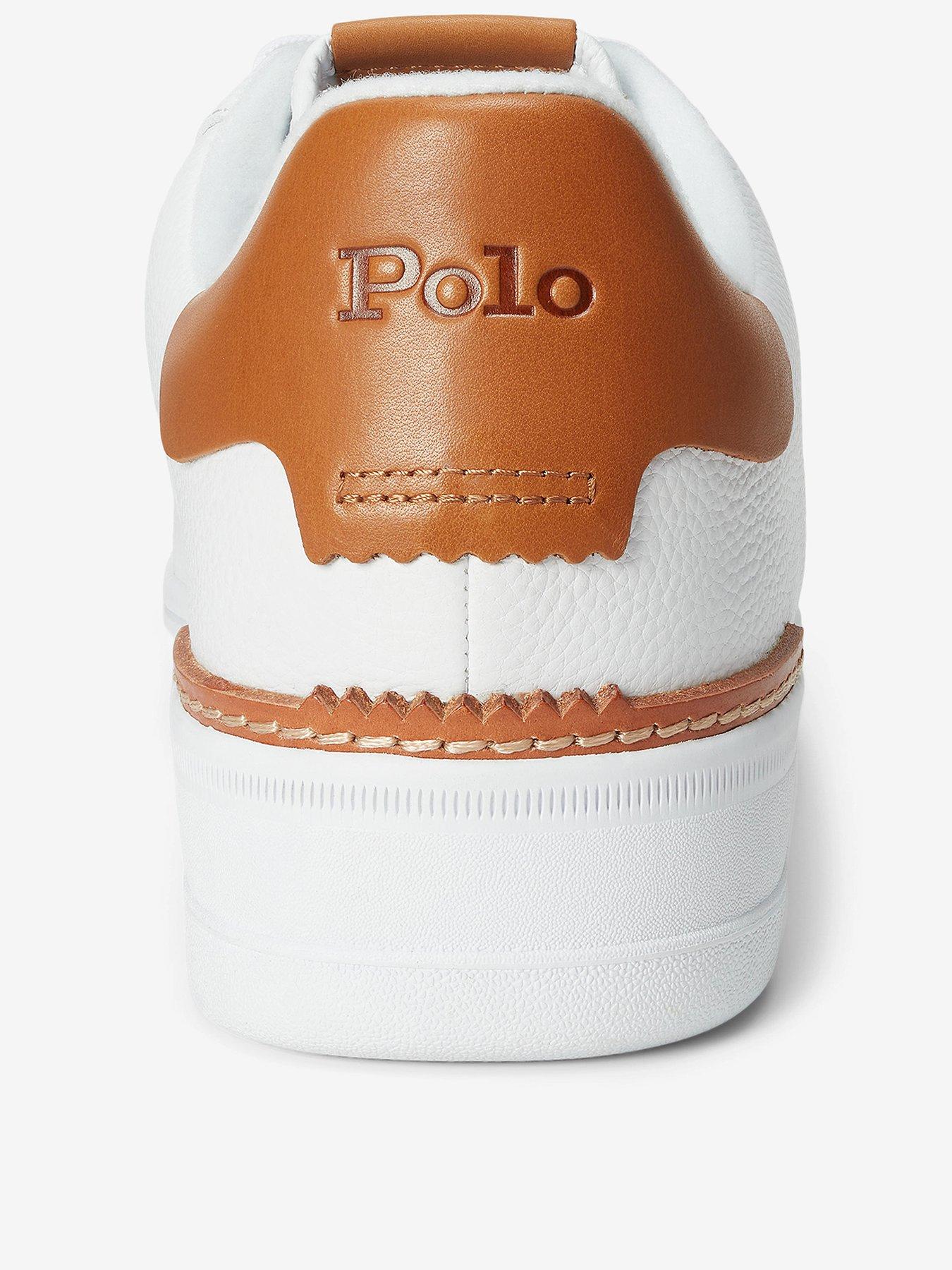 Polo Ralph Lauren Masters Court Leather Trainers - White | Very