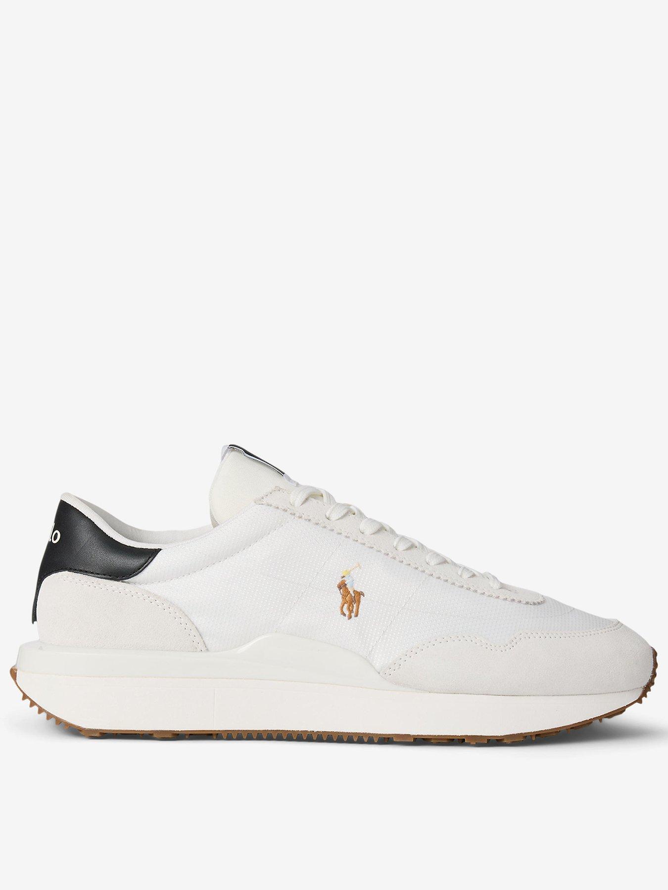 Polo Ralph Lauren Train 89 Suede/Nylon Runners - White/Black | Very