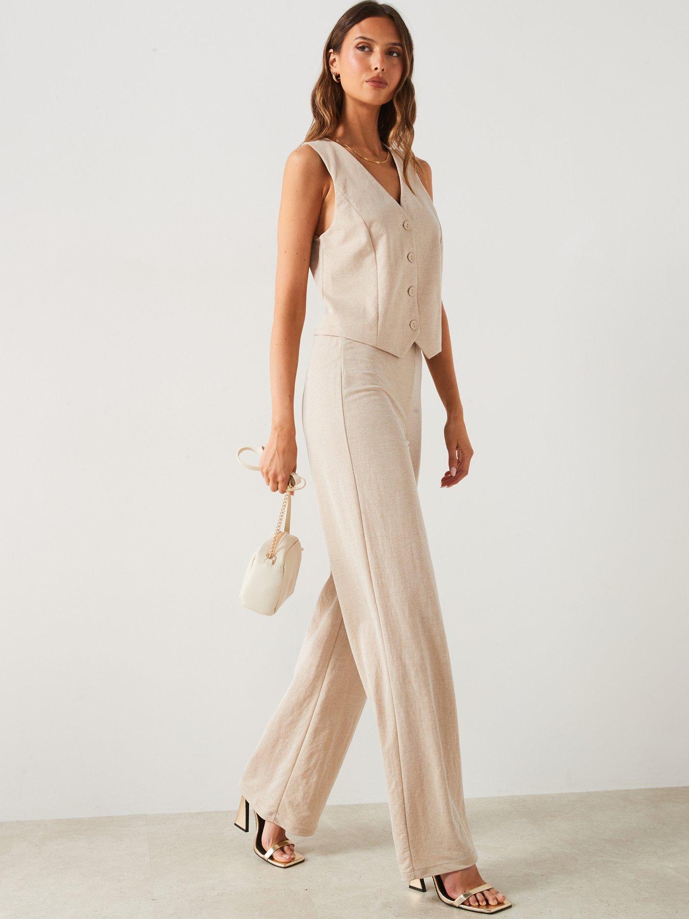 Mango Beige Coord Straight Trouser | Very