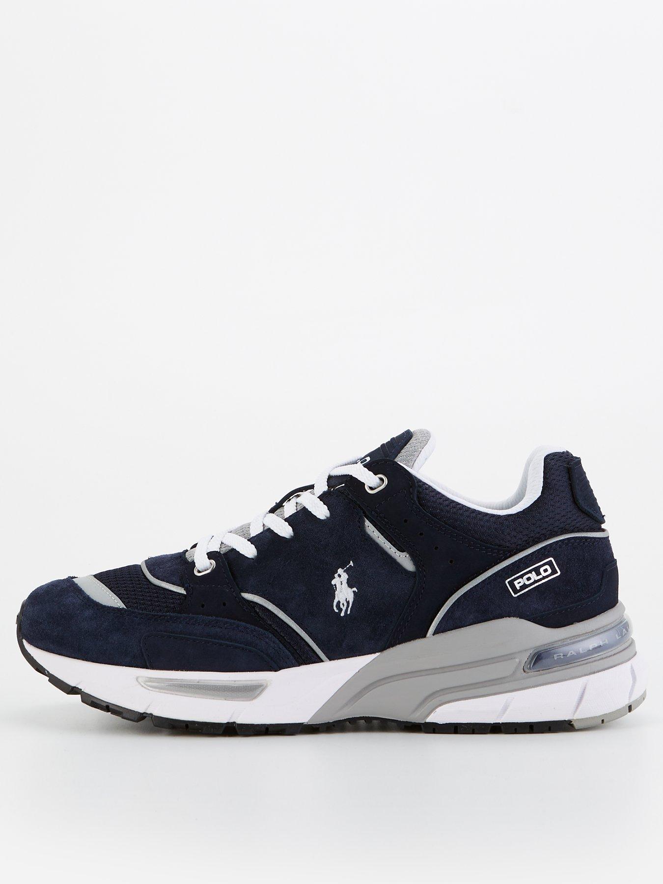 Polo Ralph Lauren Trackster 250 Suede/Mesh Runners - Navy/White | Very