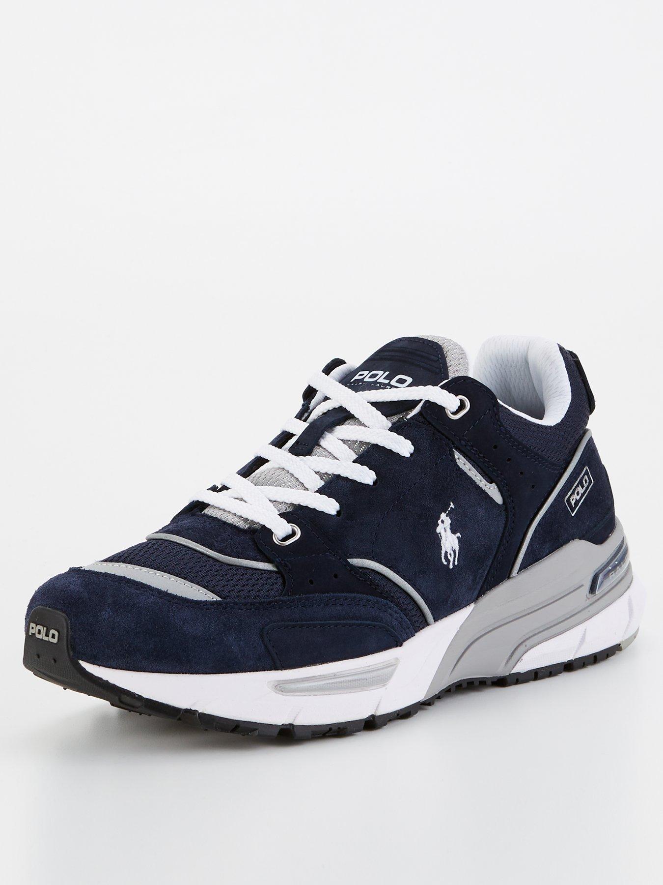 Polo Ralph Lauren Trackster 250 Suede/Mesh Runners - Navy/White | Very