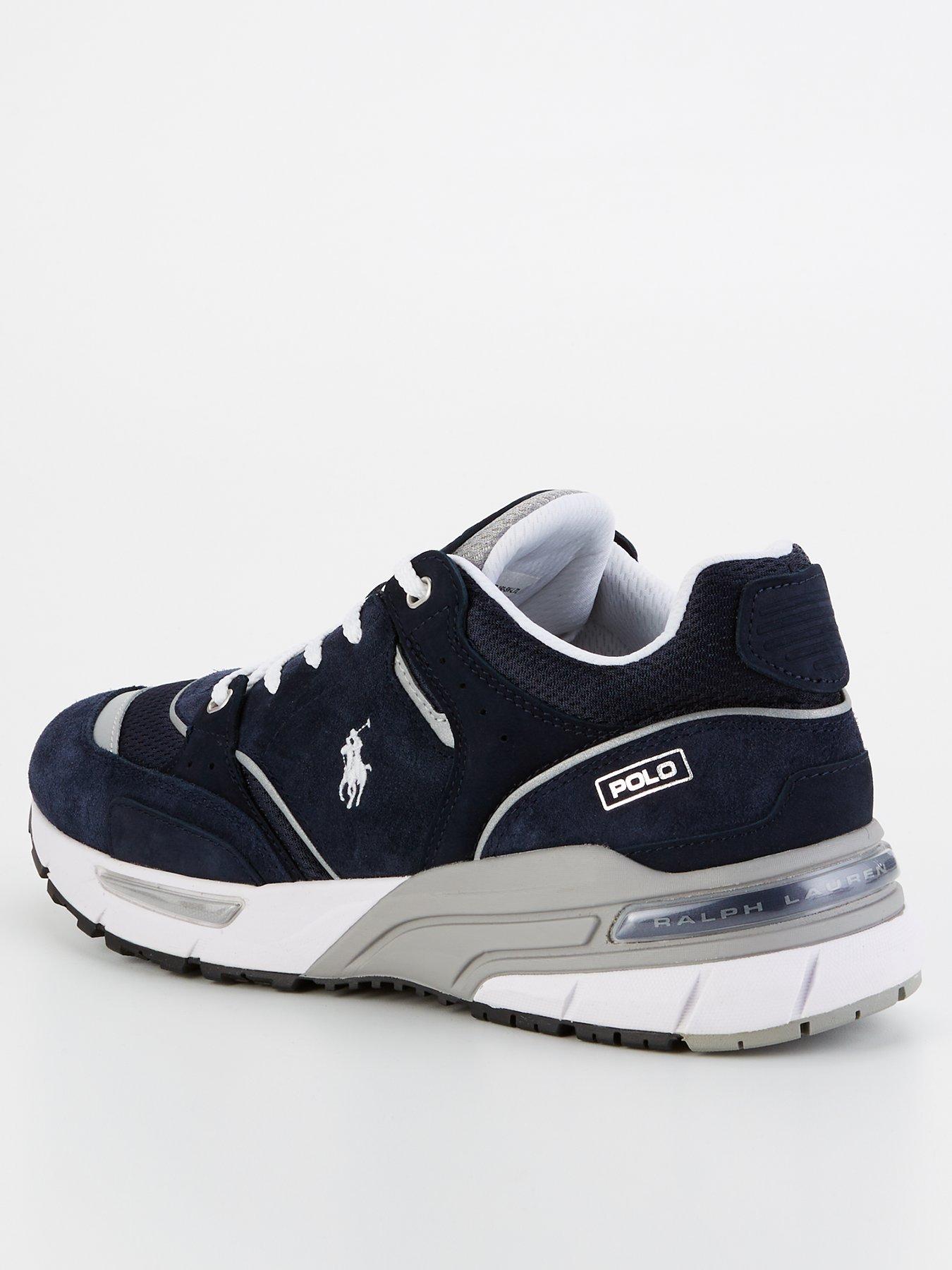 Polo Ralph Lauren Trackster 250 Suede/Mesh Runners - Navy/White | Very
