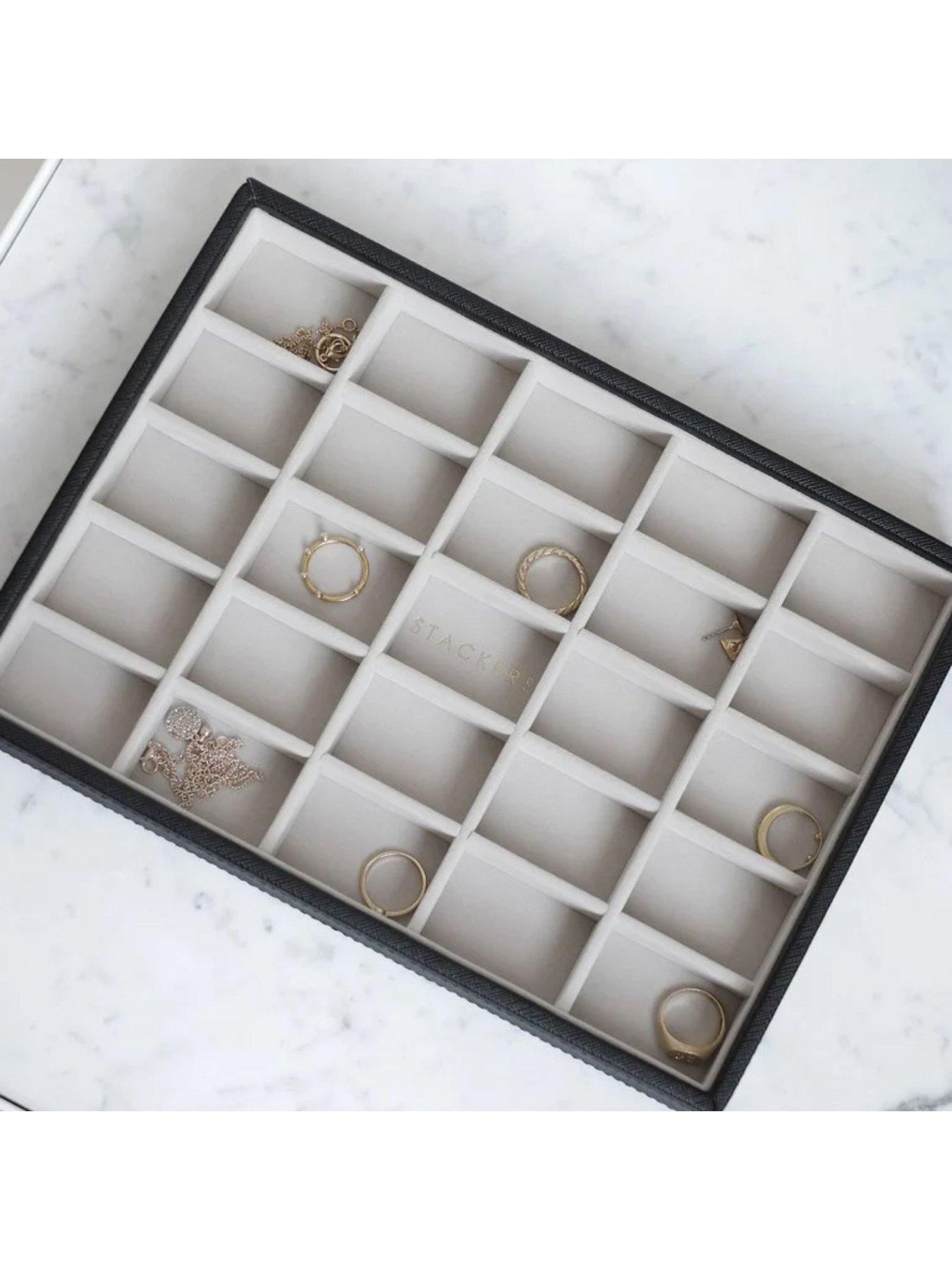 Stackers Classic 25 Section Trinkets Tray - Black | Very