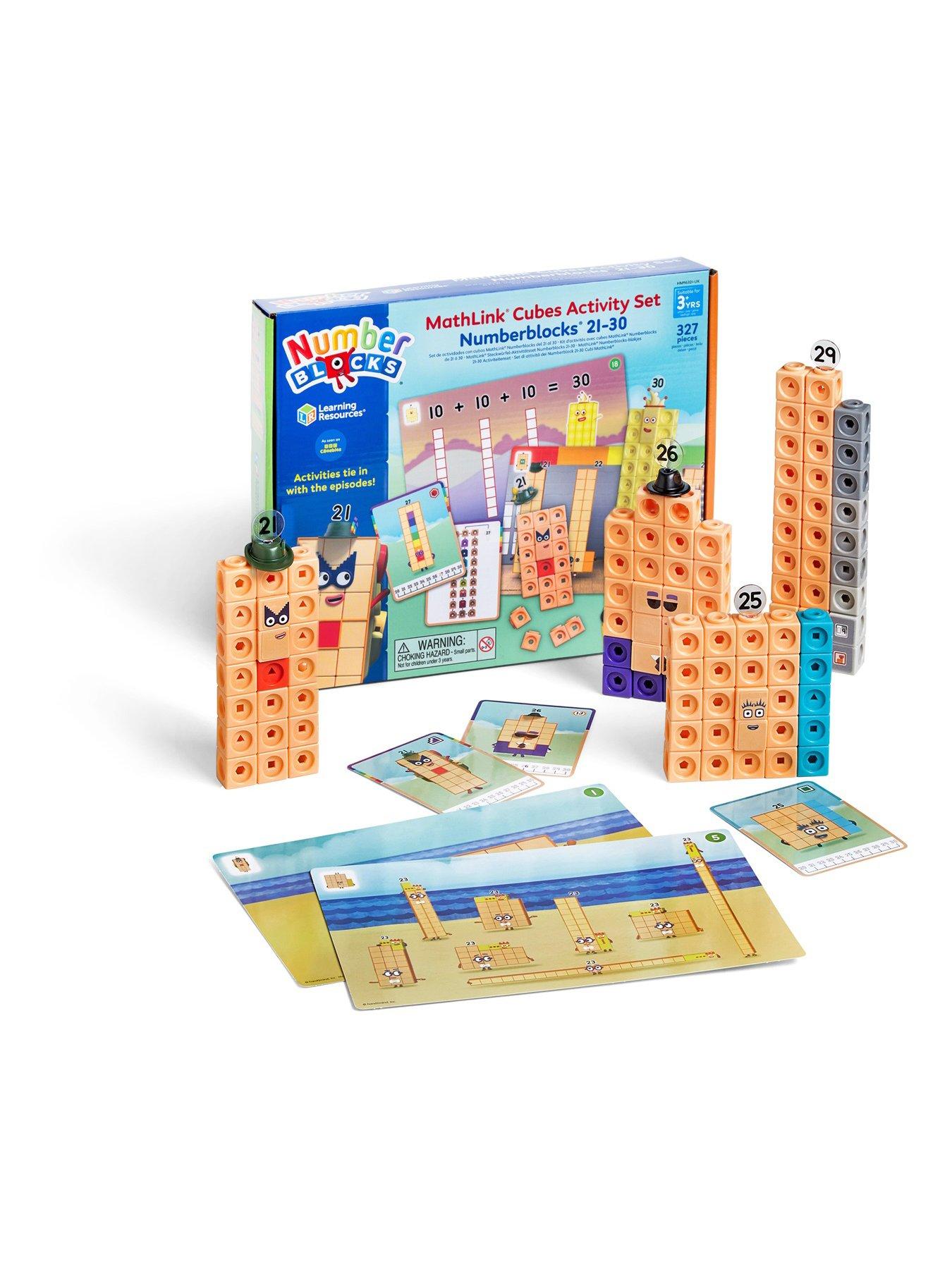 LEARNING RESOURCES Mathlink Cubes Numberblocks 21-30 Activity Set | Very