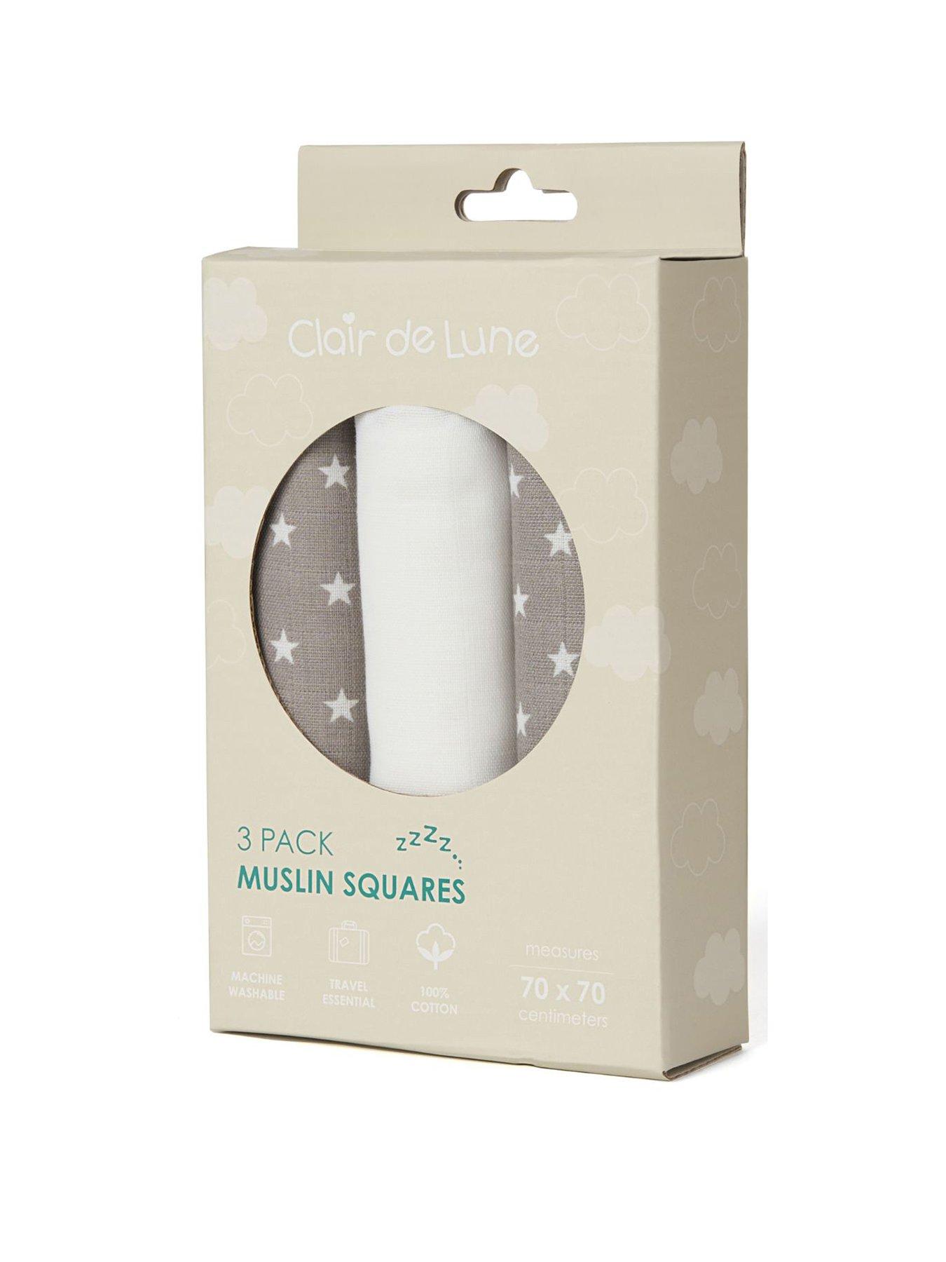 Clair De Lune 3 Pack Star Muslin Squares | Very