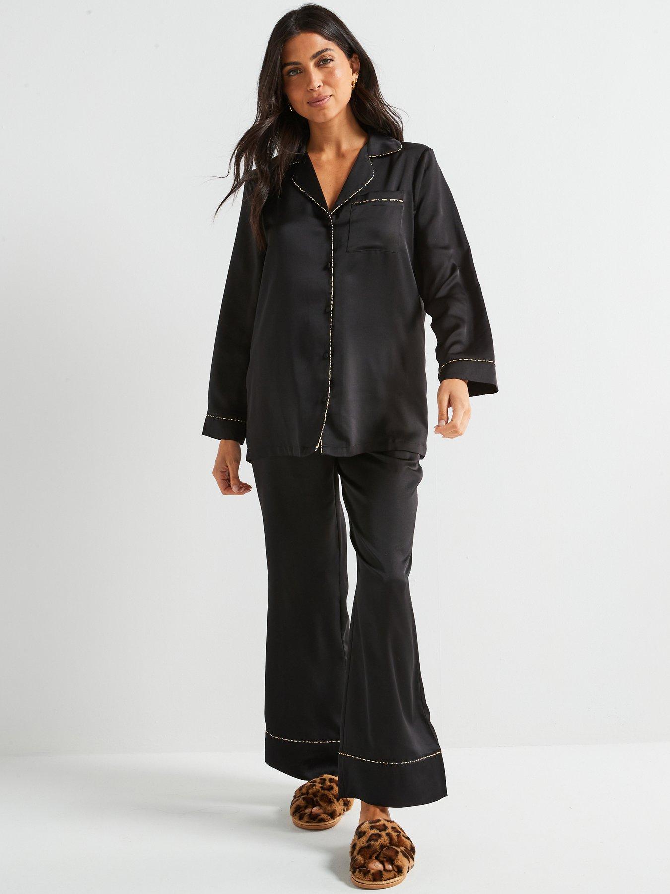 Womens Black Pyjamas | Black PJs Sets | Very