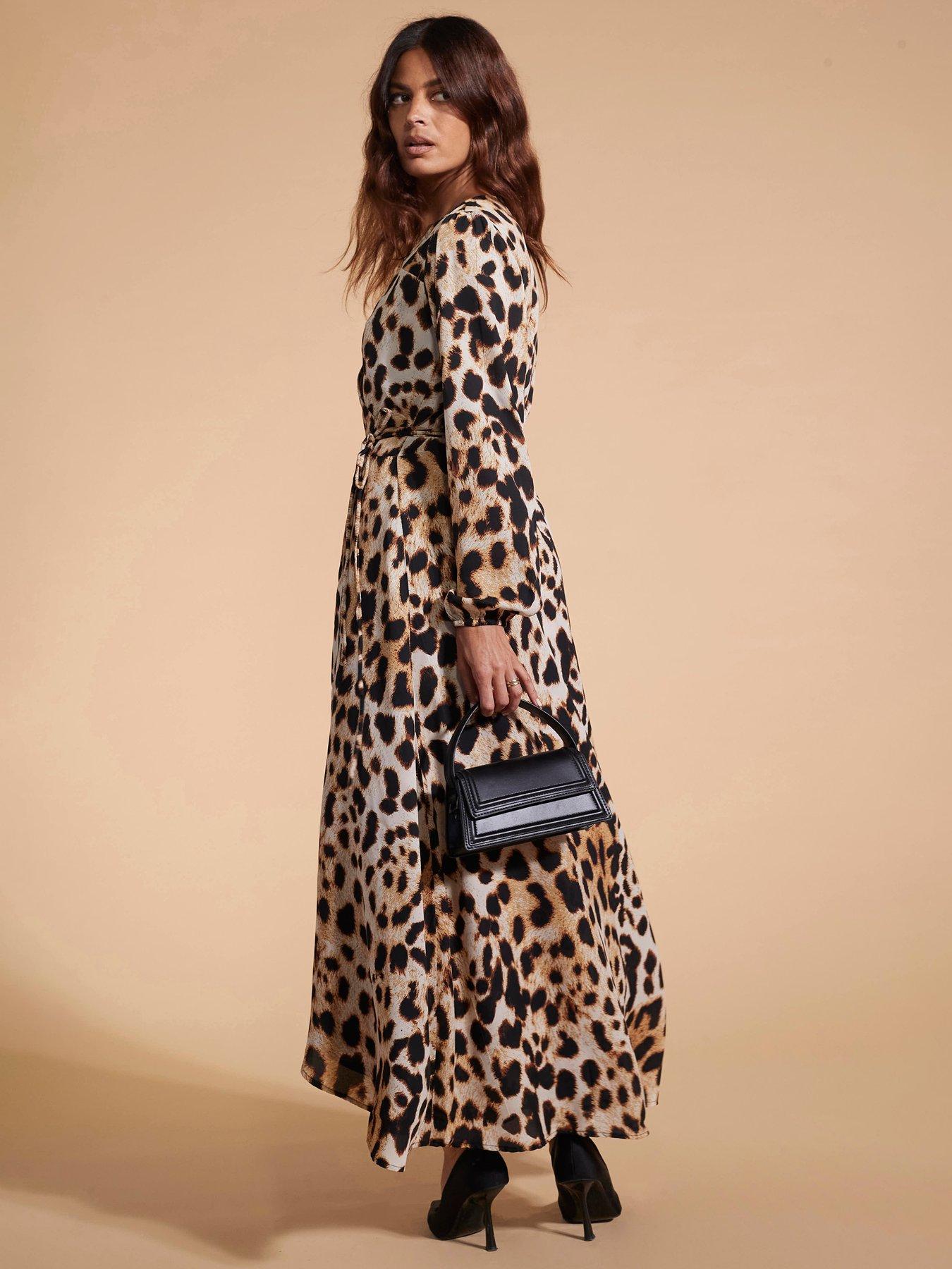 Dancing Leopard Leopard Print Wrap Maxi Dress - Leopard Print | Very