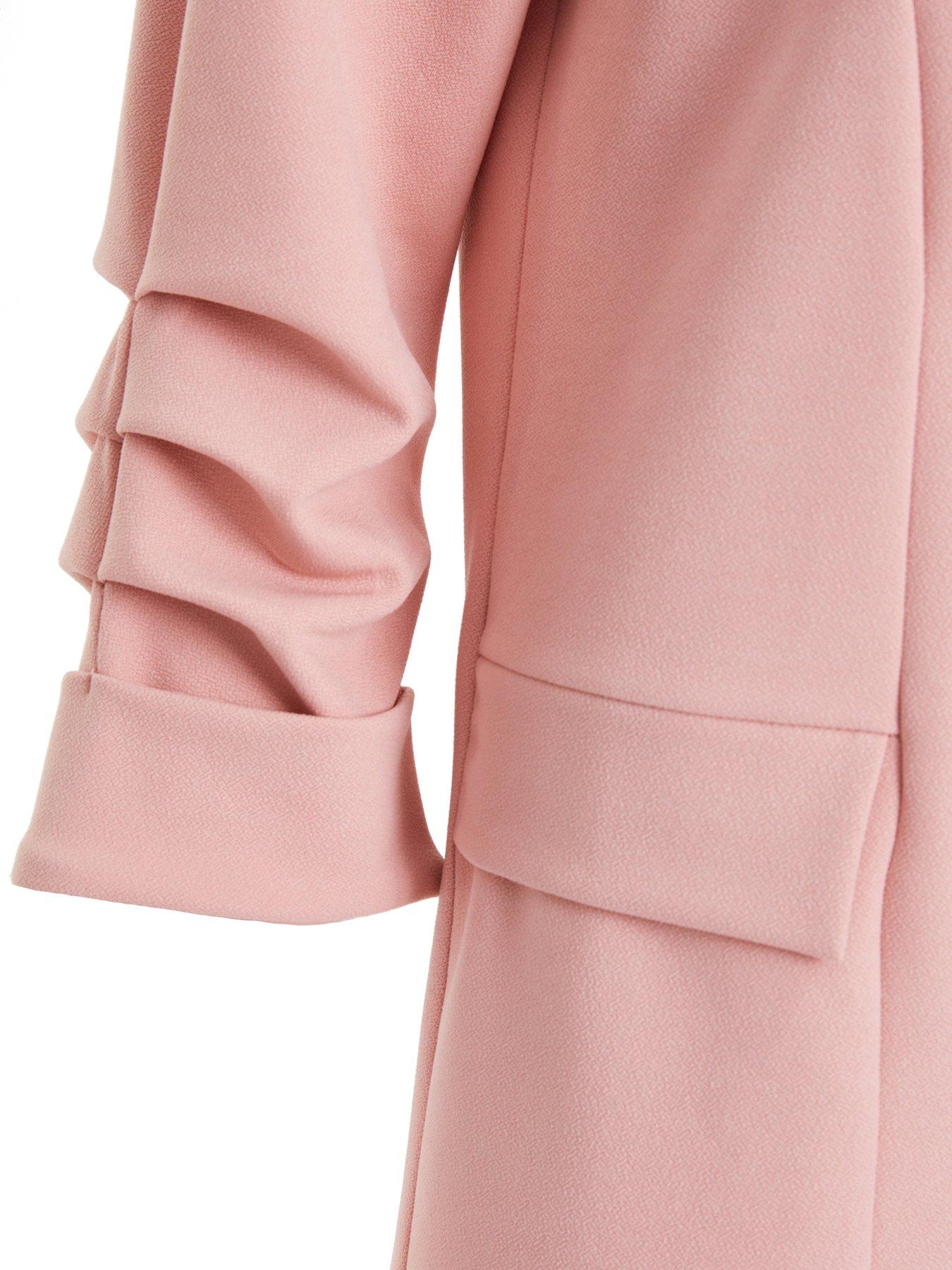 Quiz Pink Ruched Sleeve Blazer | Very