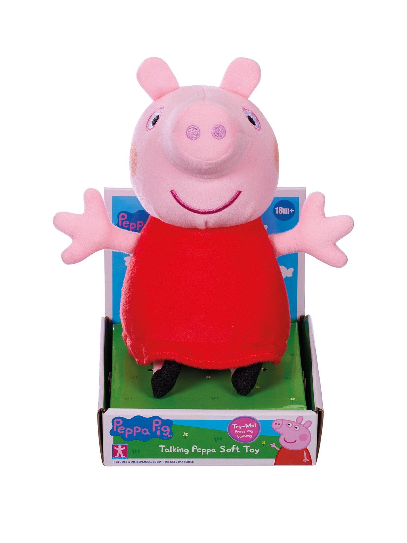 Peppa Pig Talking Red Dress Peppa 20cm Soft Toy | Very