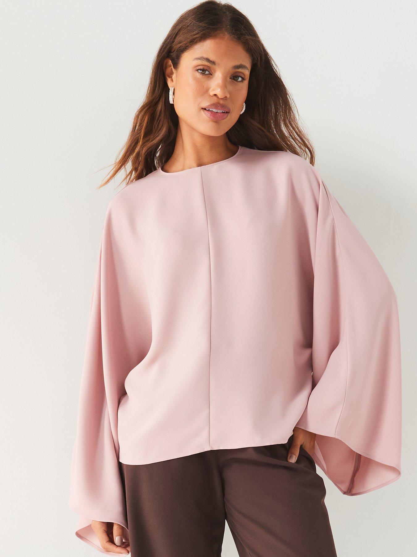 V by Very Oversized Batwing Blouse - Pink | Very