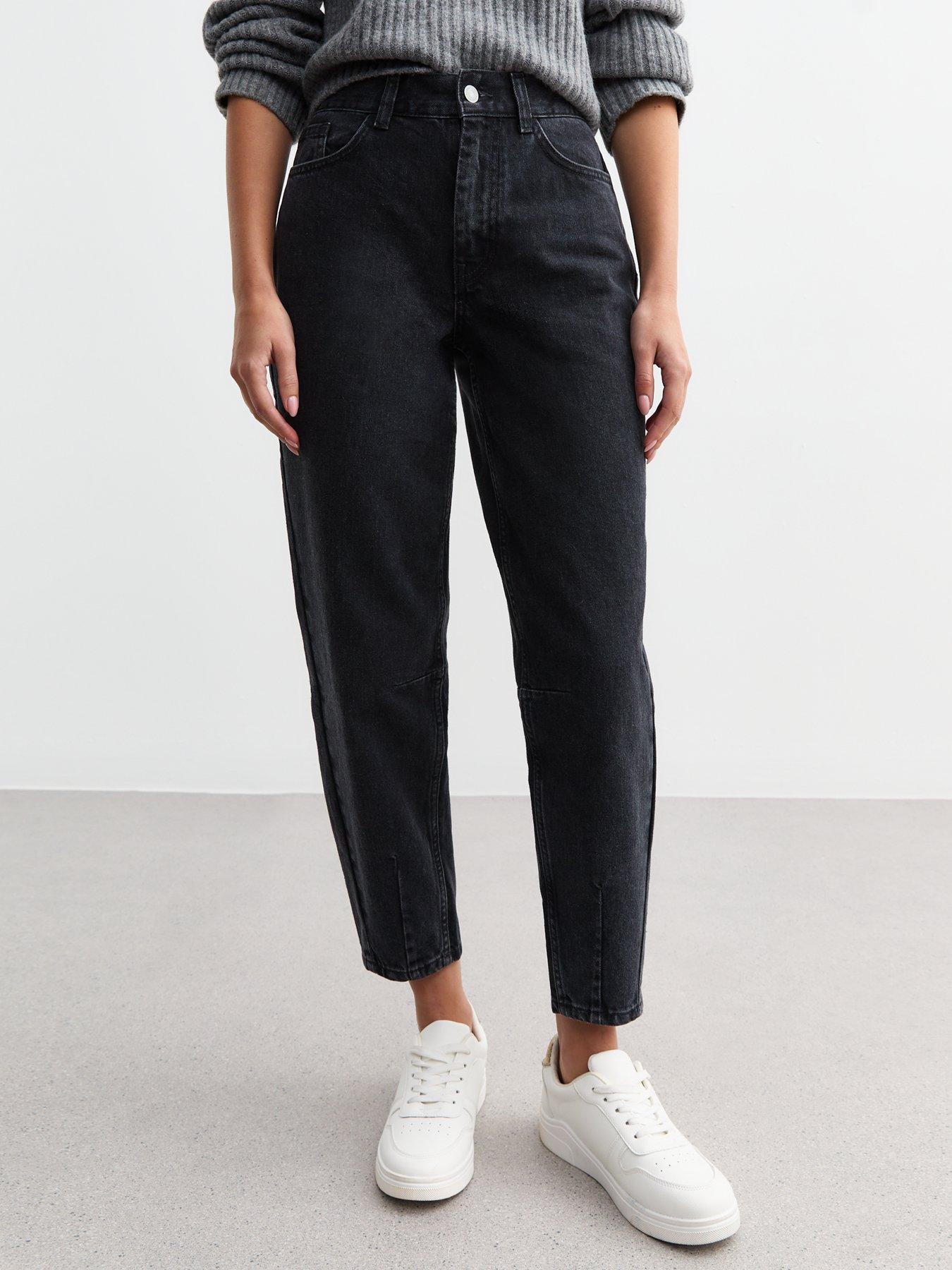 Denim Barrel Leg Jeans Black