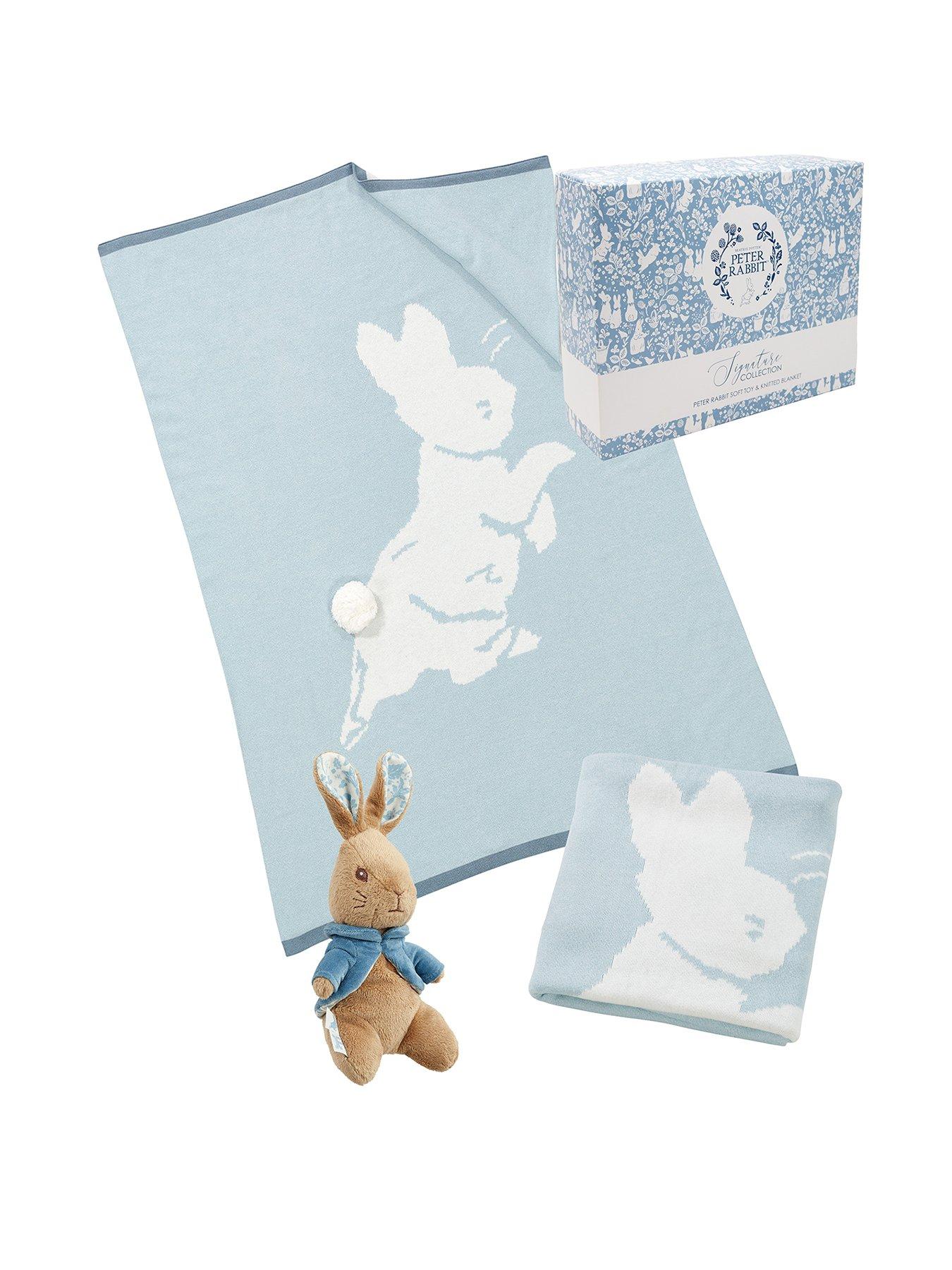 Peter Rabbit Soft Toy and Knitted Blanket | Very