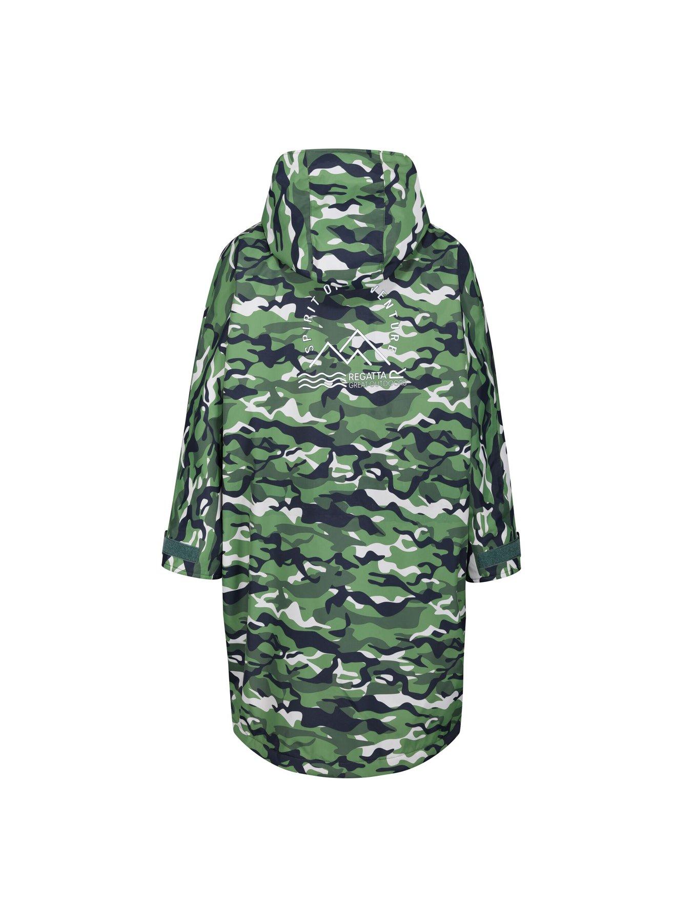 Regatta Kids Junior Changing Robe Waterproof Shell - Camo/pink | Very