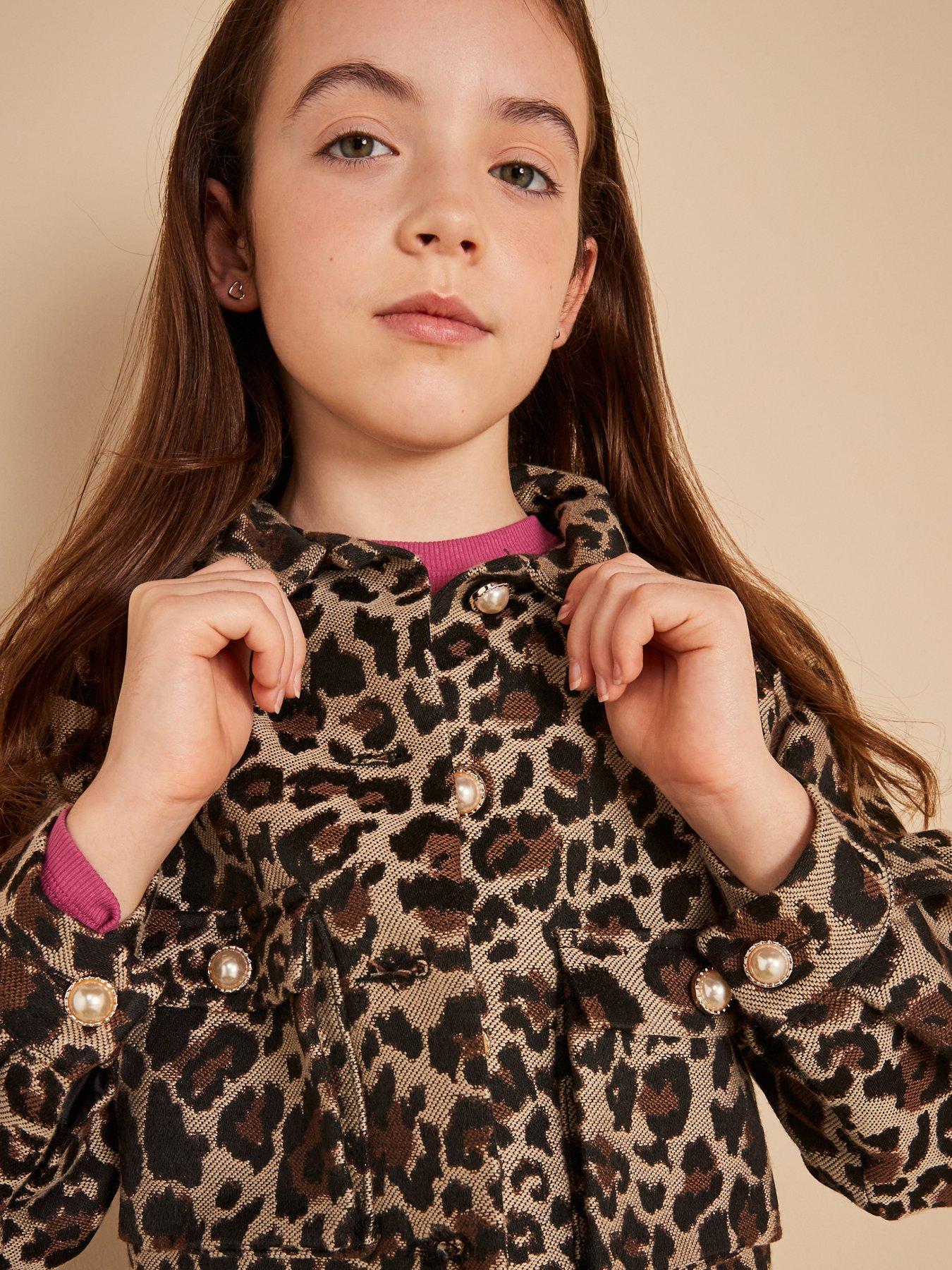 River Island Girls Leopard Print Jacket - Brown | Very