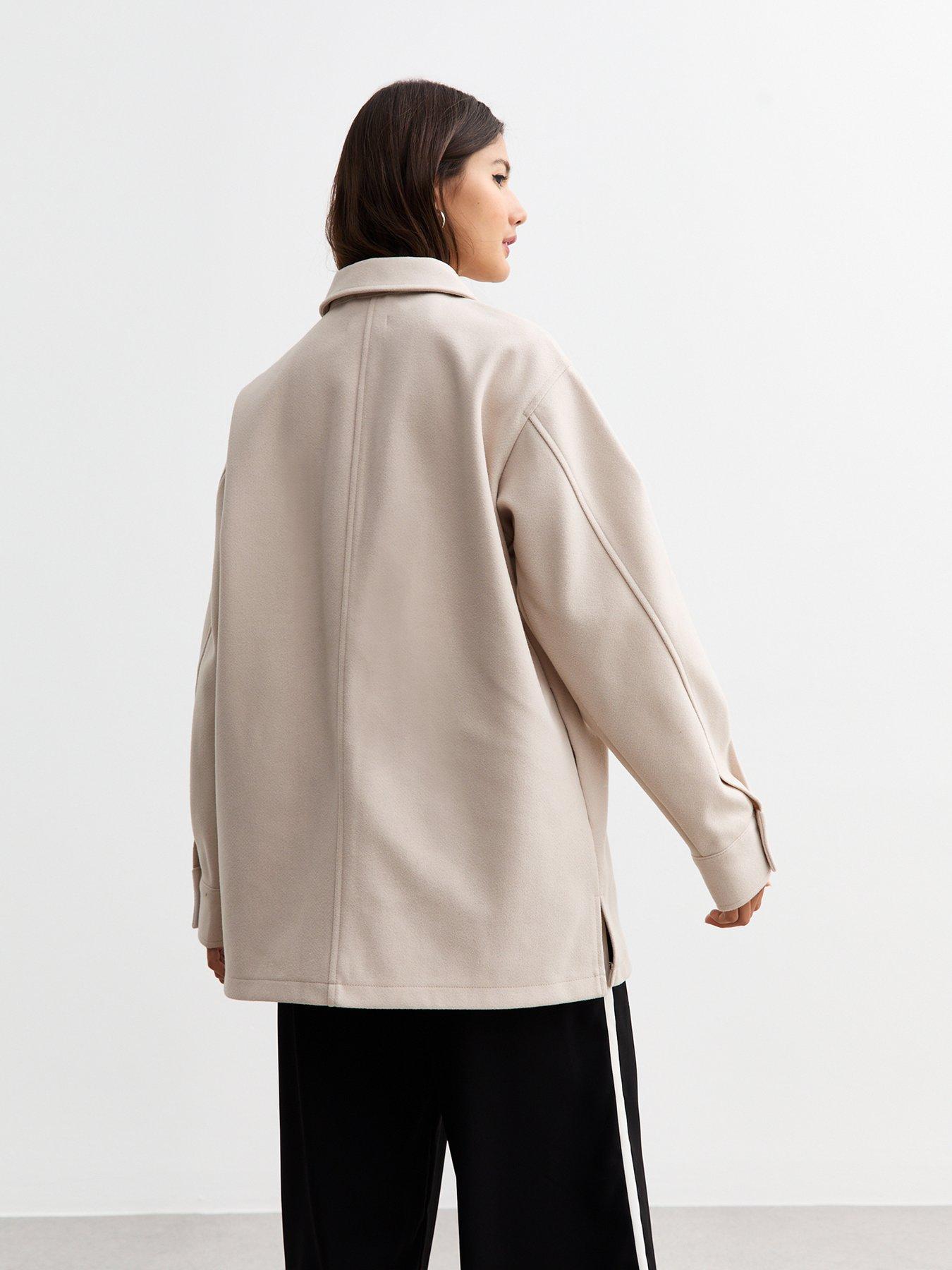 New Look Stone Long Shacket - Beige | Very