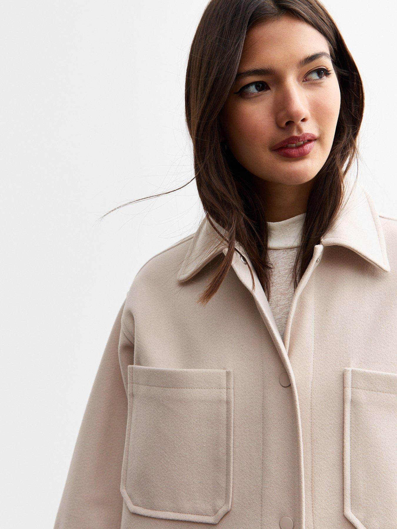 New Look Stone Long Shacket - Beige | Very