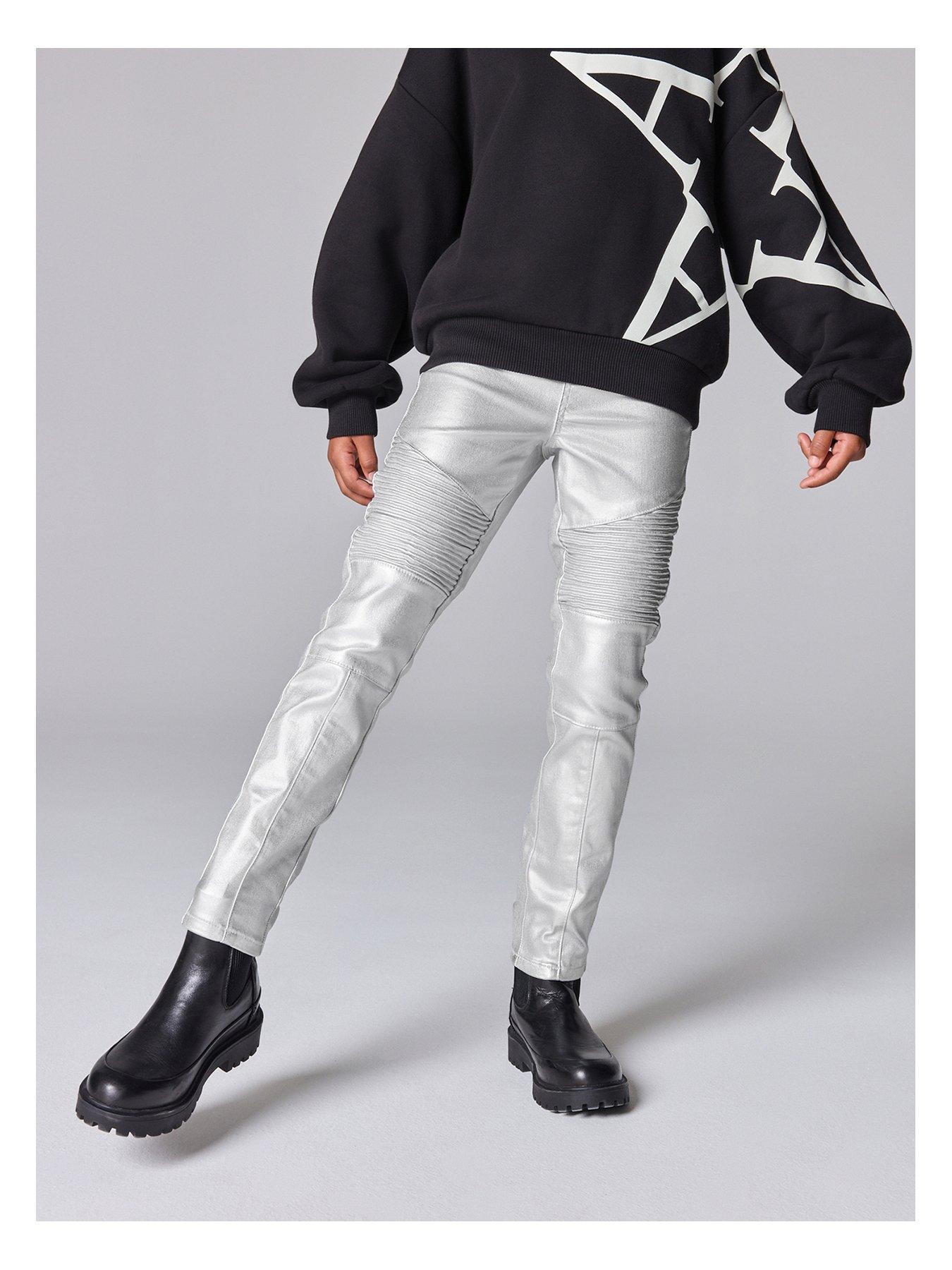 smALLSAINTS All Saints Girls Suri Metallic Jean - Grey | Very